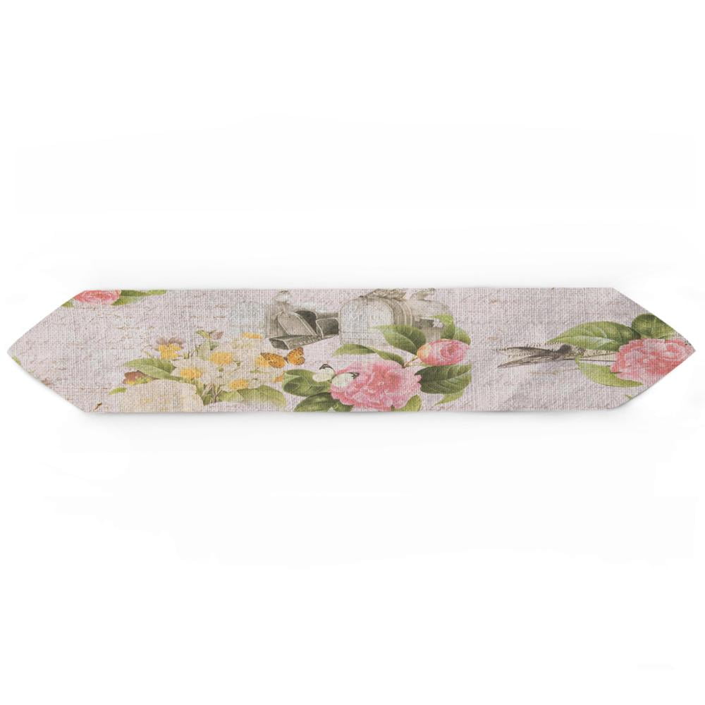 Rice Paper Ink Butterfly Table Runner rations for Home Table rarion ...