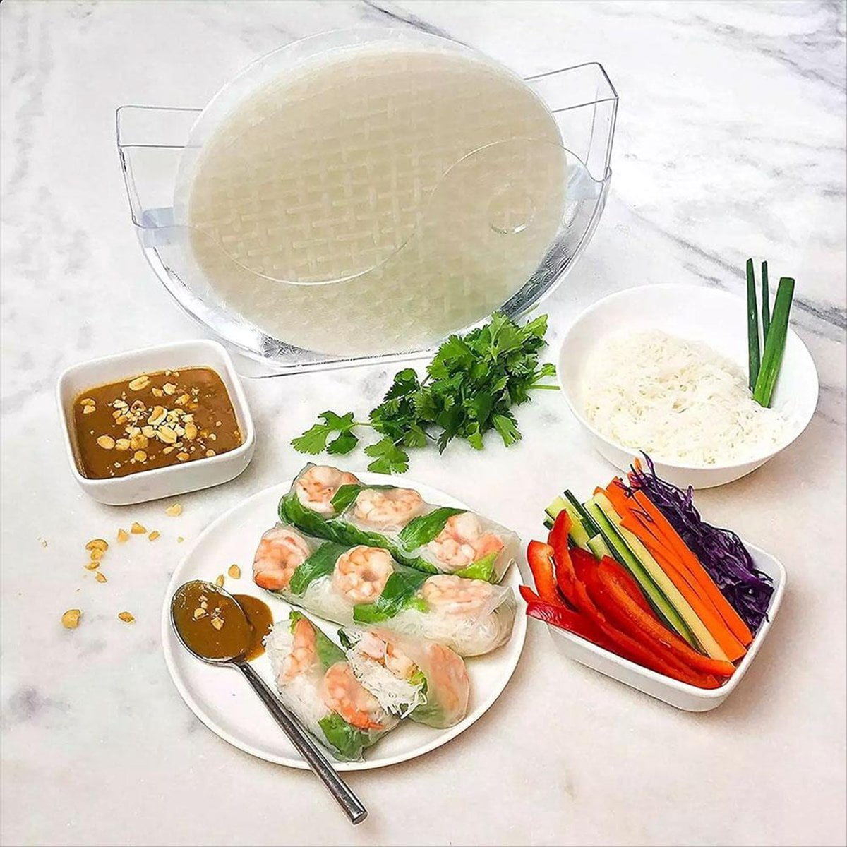 Rice Paper Packaging Container Spring Rolls Water Bowl Rice Paper ...
