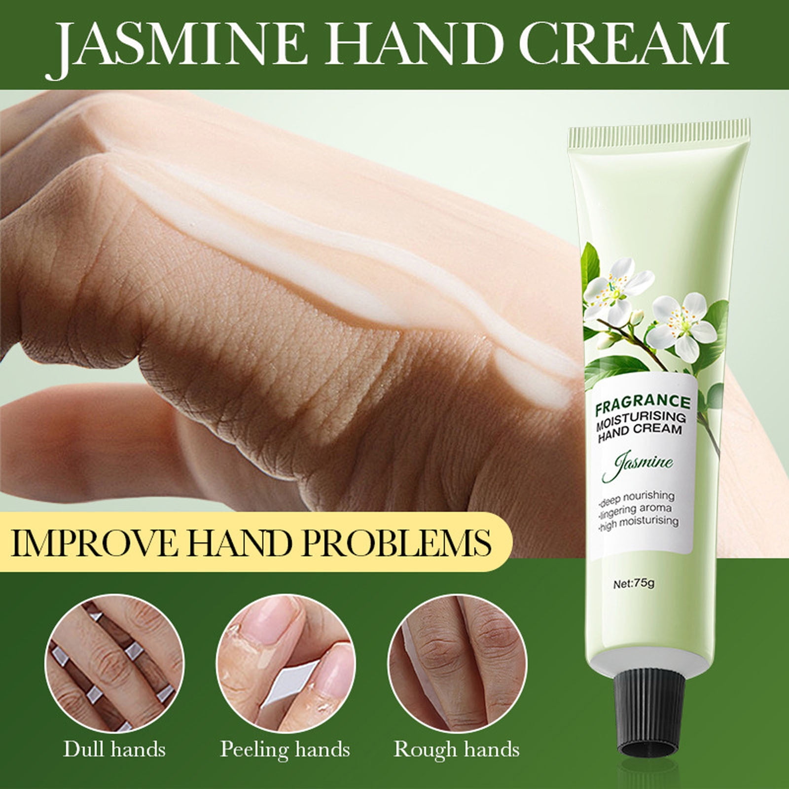 Rice Protoplasm Hand Cream, 75g, Deeply Nourishing & Fast Absorbing ...