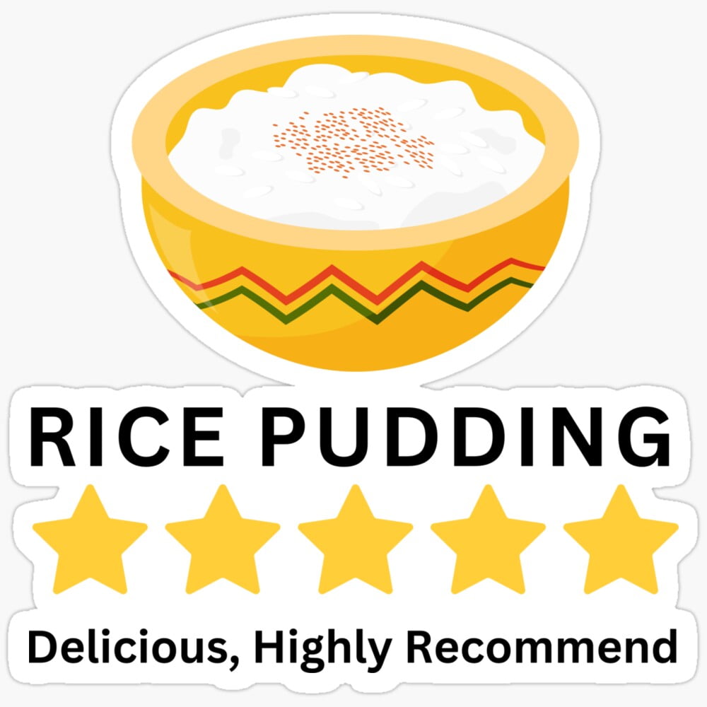 Rice Pudding 5 Star Rating Sticker Phone Decal Water Bottle Stickers ...