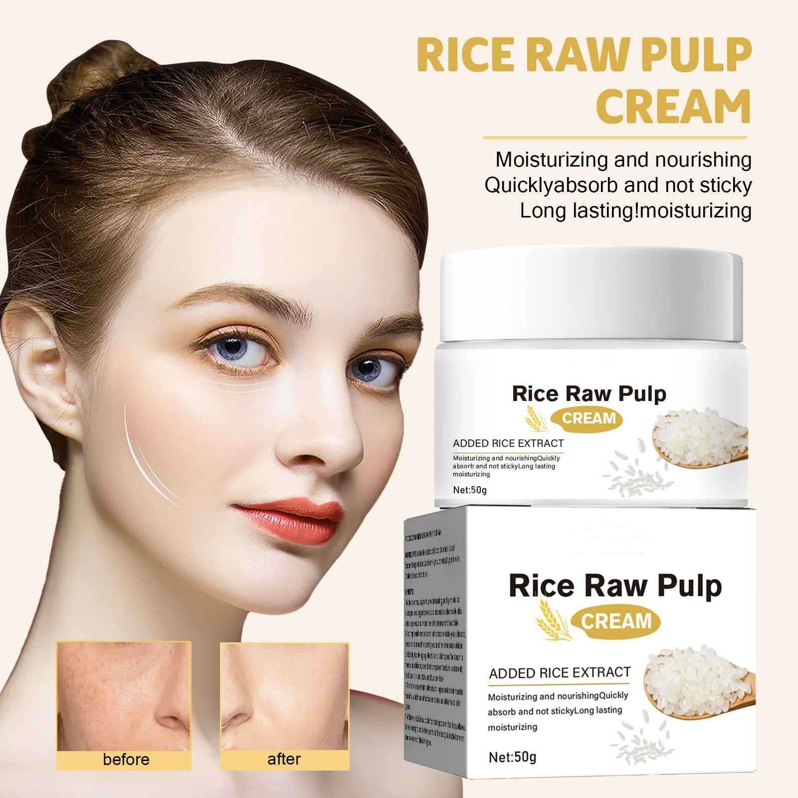 Rice Pulp Face Cremas Para Las Manchas De De Arroz Para Blanquear La Aging Face Moisturizer Face