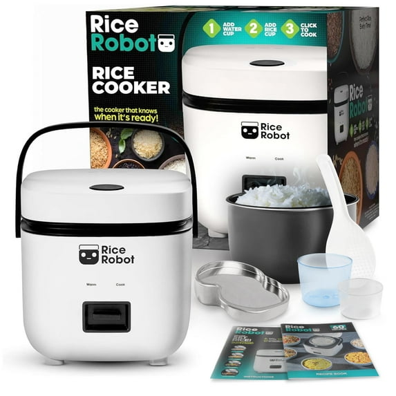 Rice Robot Mini Automatic Shut Rice Cooker, 4 Cup Nonstick Portable ...