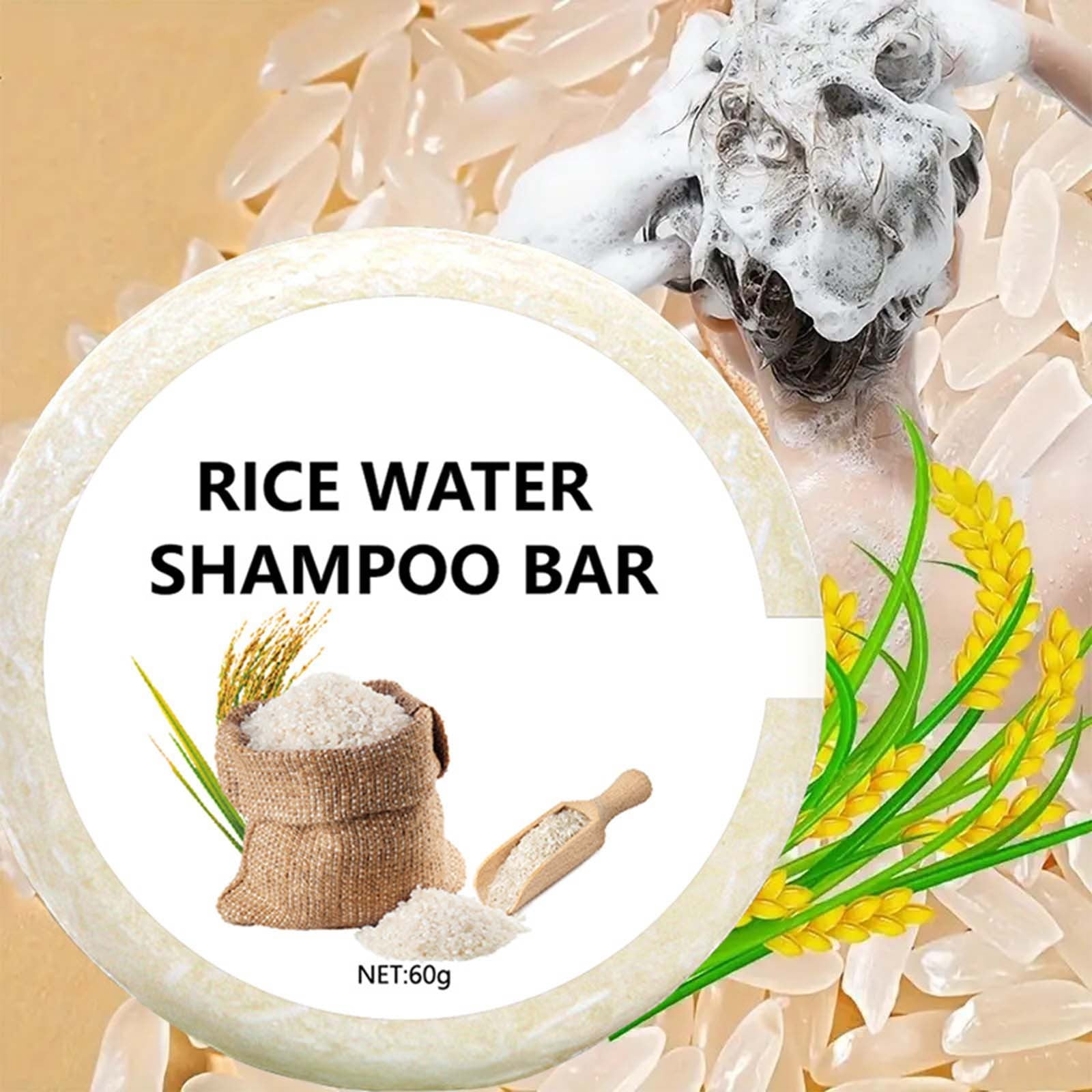 Rice Shampoo Bar, Rice Water Shampoo Bar for Deep Cleaning, Hydrating ...