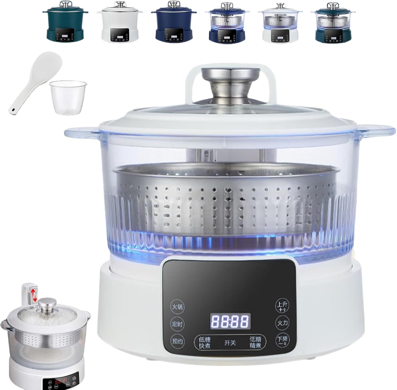 Rice Soup Separation Electric Cooker, 3L Lifting Sugar Low Carb Rice ...