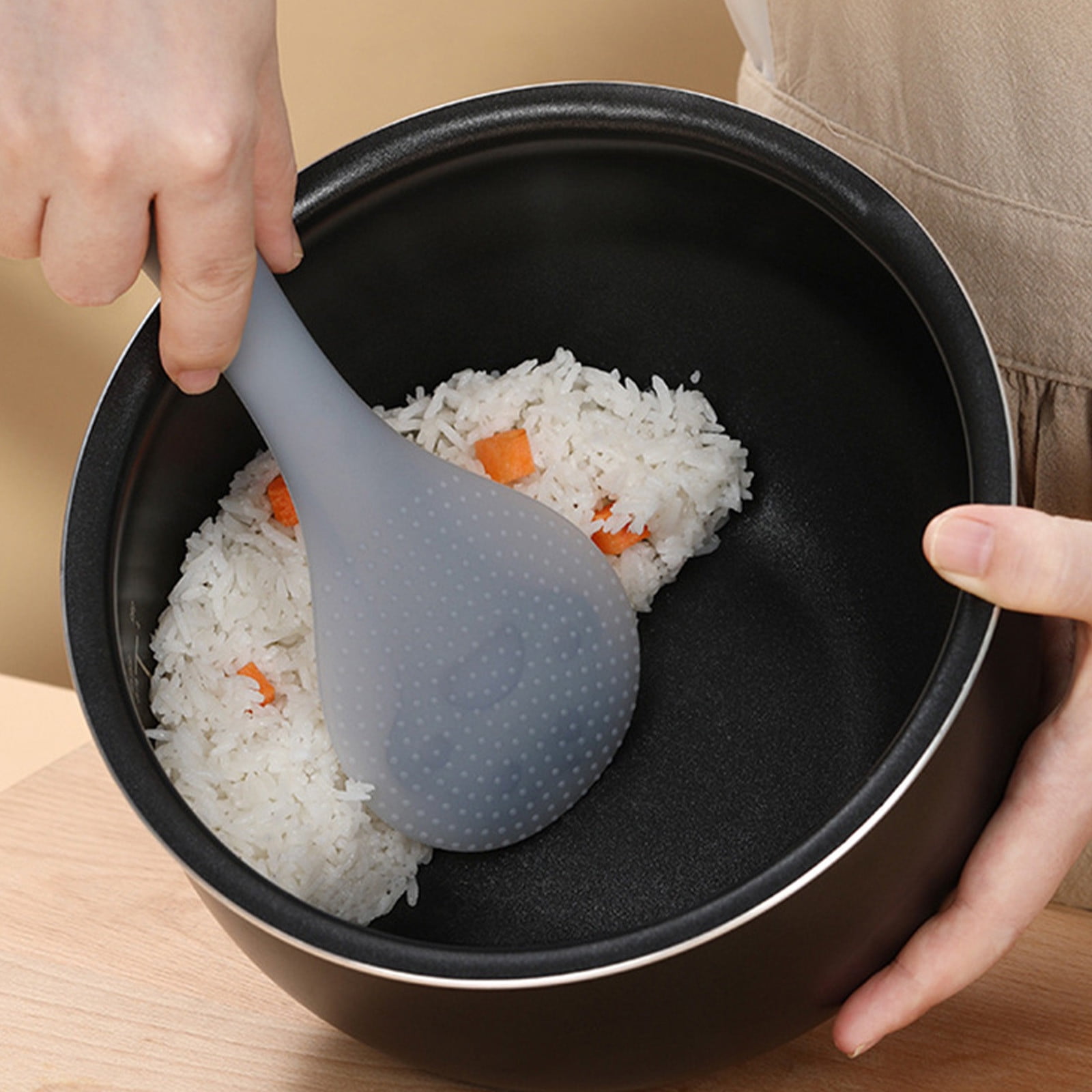 Rice Spoon Non Stick Vertical Standing Serving Utensil | Textured ...