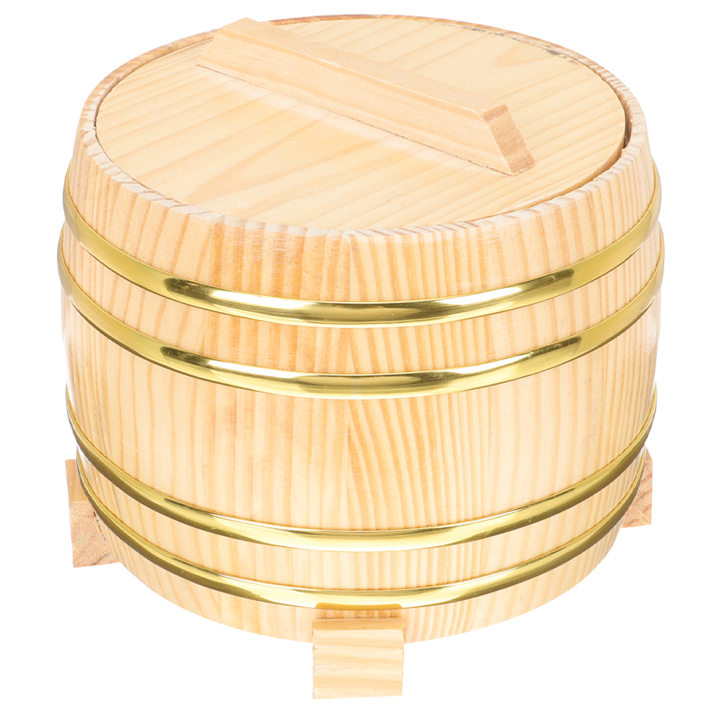 Rice Steamer Rice Container Sushi Wooden Rice Bucket Easy to Clean Rice ...