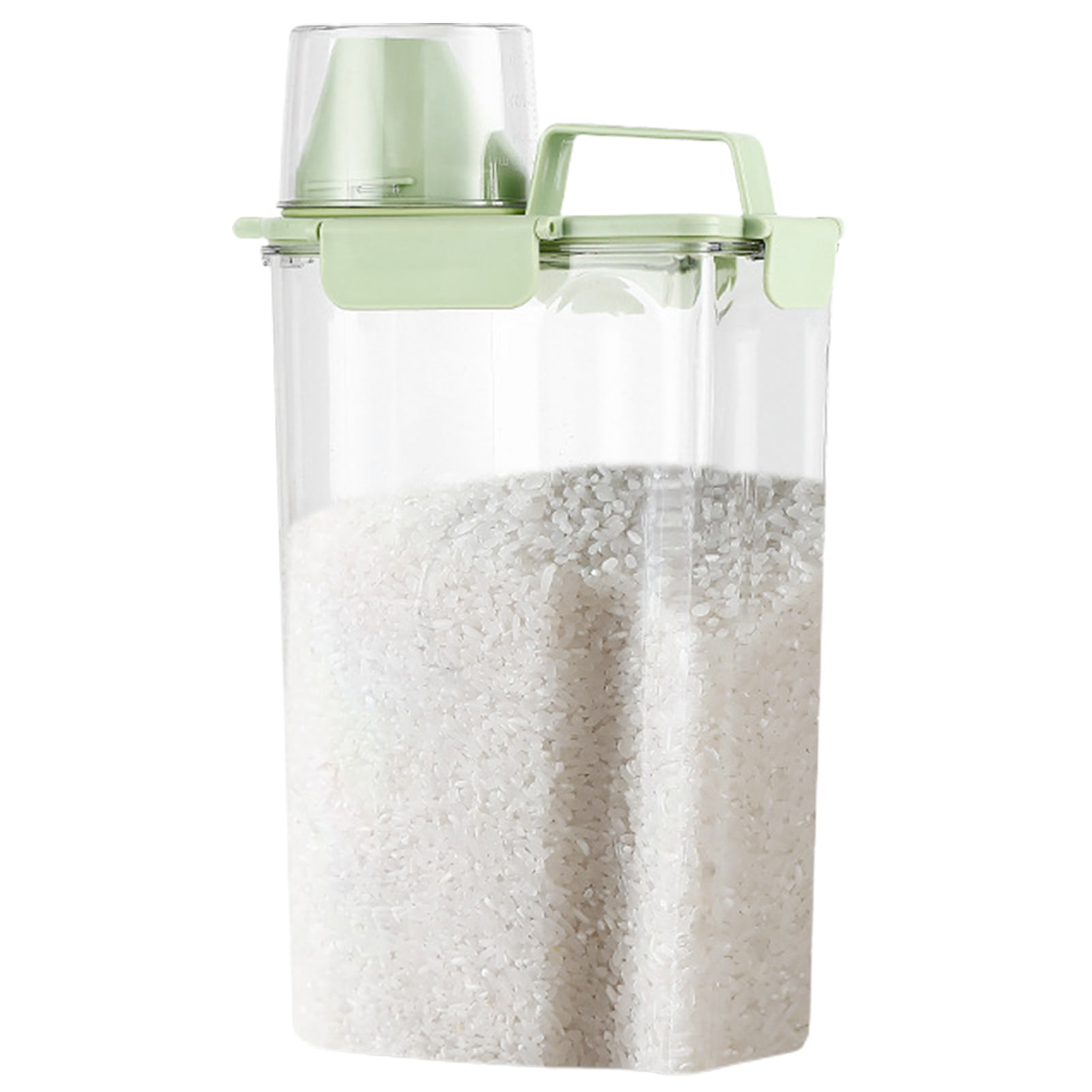Rice Storage Bin Cereal Containers Dispenser with BPA Free Plastic ...