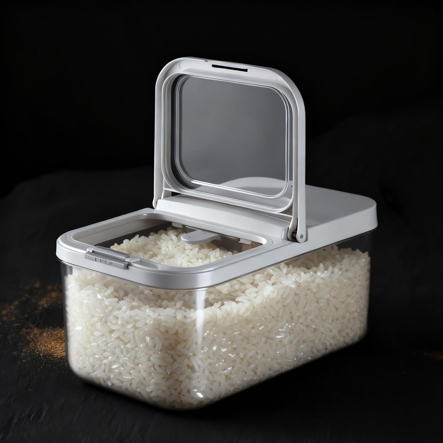 Rice Storage Container -10Lbs/1.3Gal/6KG Airtight Grain Dispenser ...