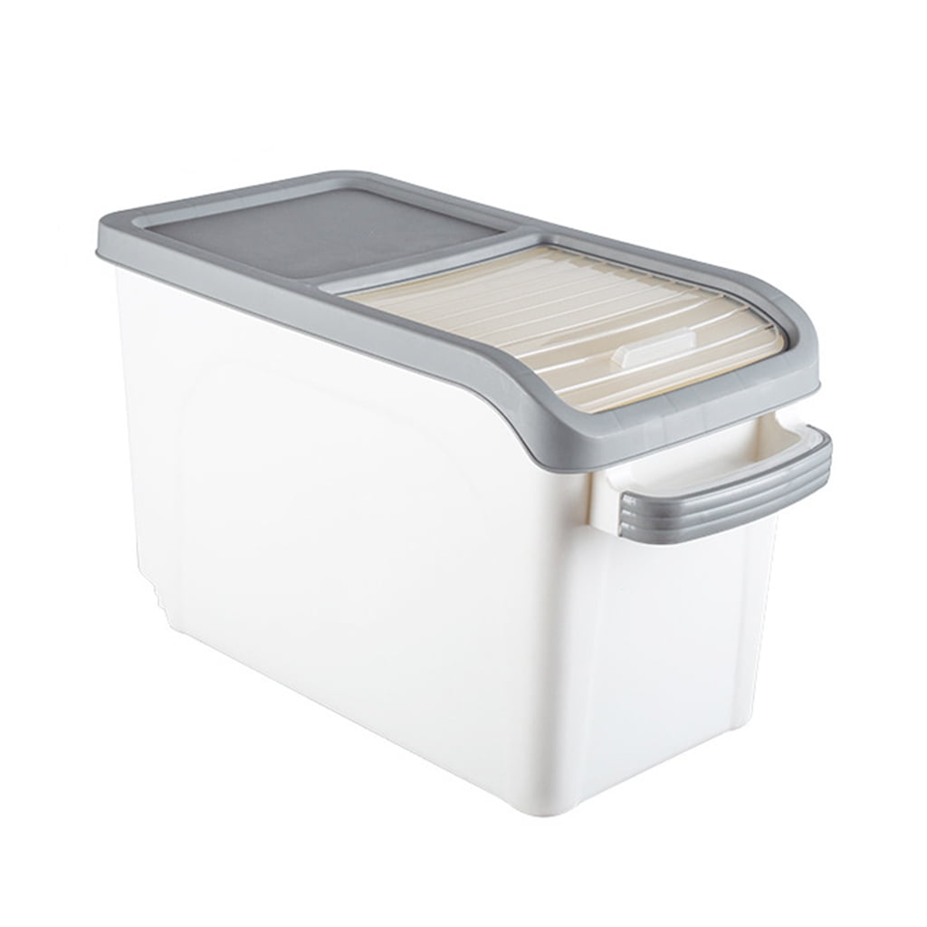 Rice Storage Container 10kg with Visible Window and Pulley for Home ...
