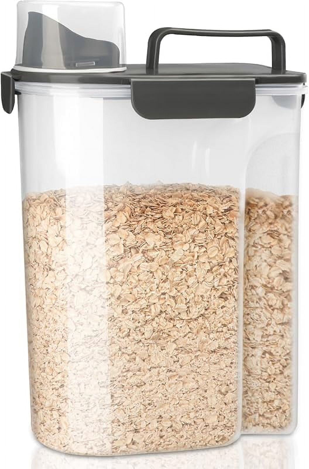 Rice Storage Container, Airtight 10lb Dry Food Cereal Containers ...