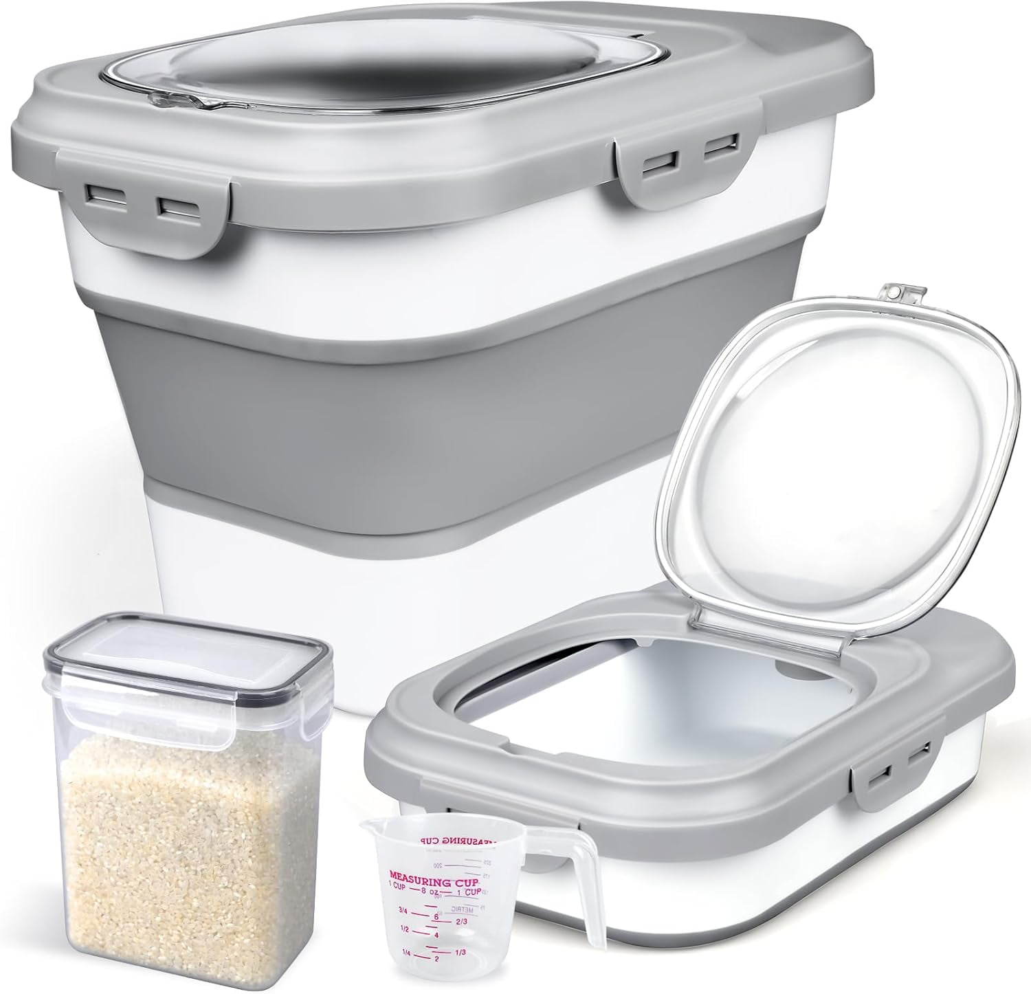 rice storage container, collapsible airtight food storage containers 6 ...