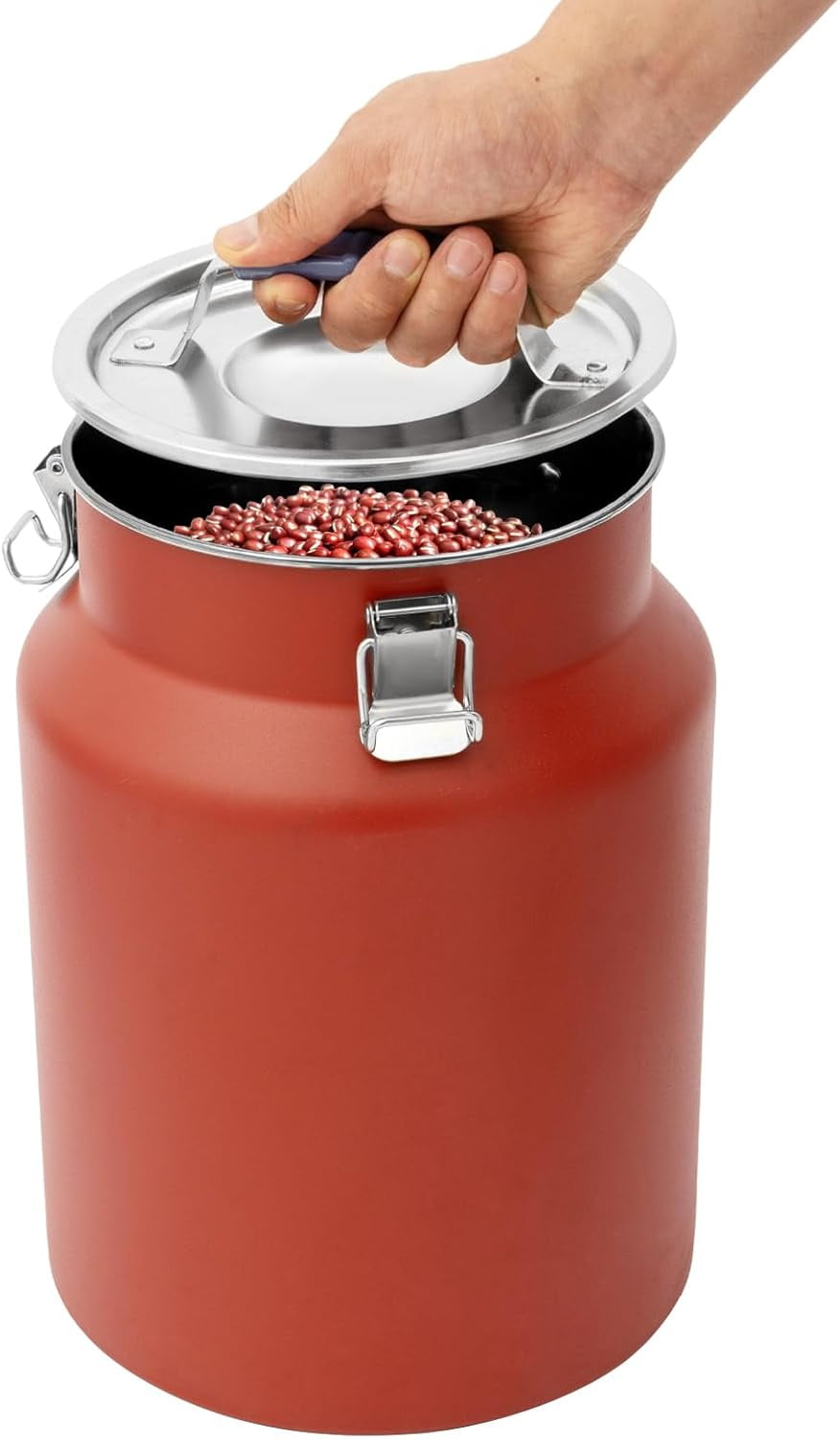 Rice Storage Container, Stainless Steel Airtight Canister 3.2Gal ...