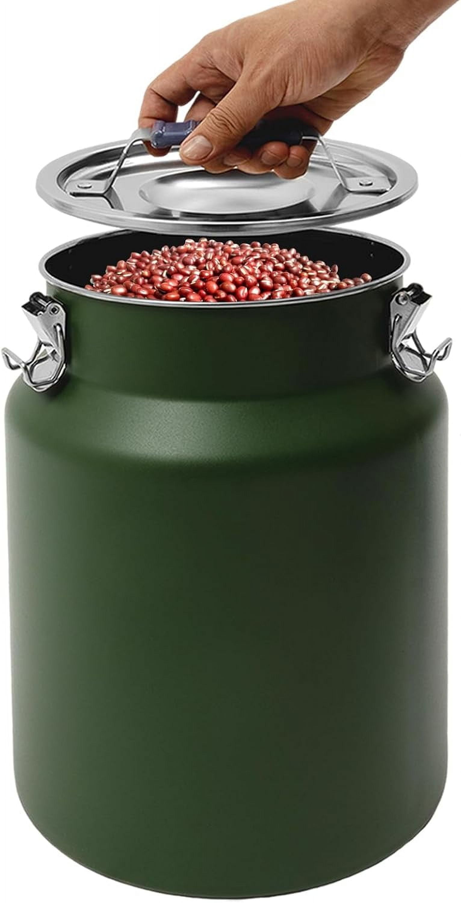 Rice Storage Container, Stainless Steel Airtight Canister 3.2Gal ...