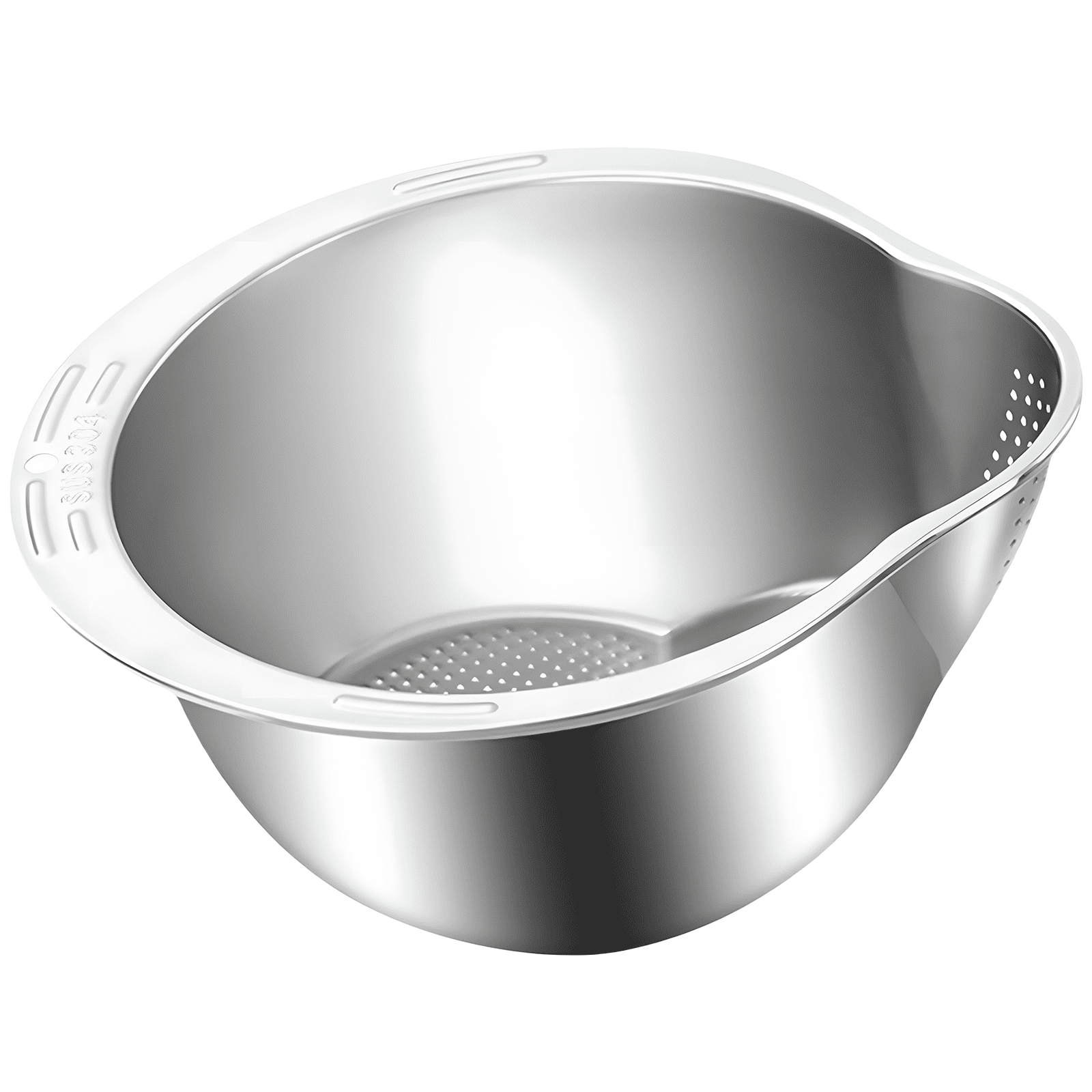 Rice Strainer with Suction Cup Hook, Stainless Steel Kitchen Colander ...