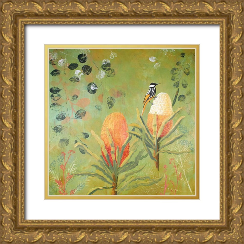 Rice, Trudy 20x20 Gold Ornate Wood Framed with Double Matting Museum ...