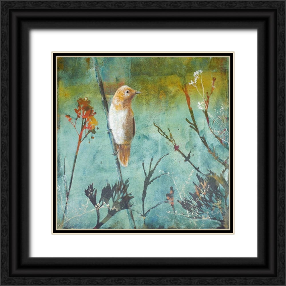 Rice, Trudy 26x26 Black Ornate Wood Framed with Double Matting Museum ...