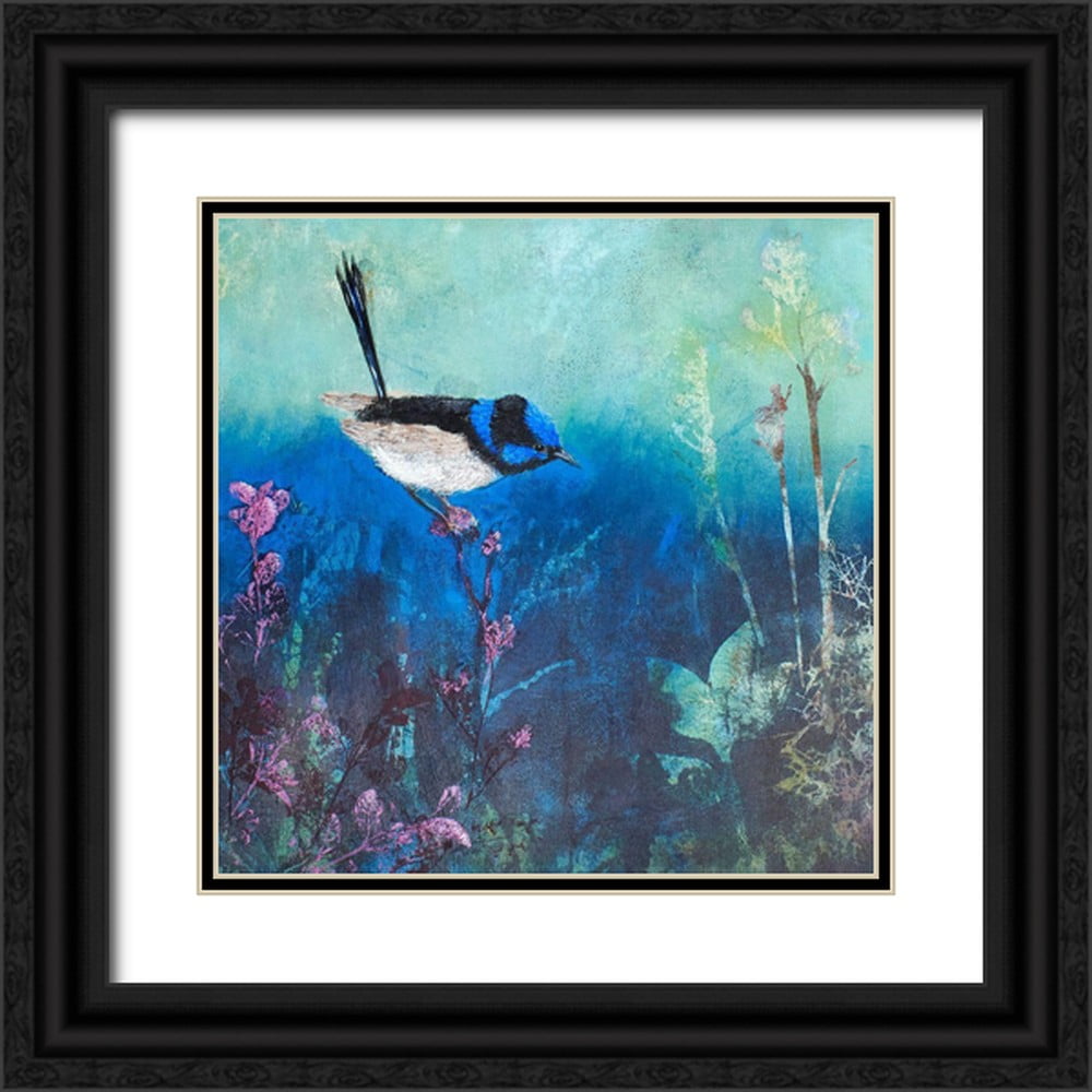 Rice, Trudy 26x26 Black Ornate Wood Framed with Double Matting Museum ...