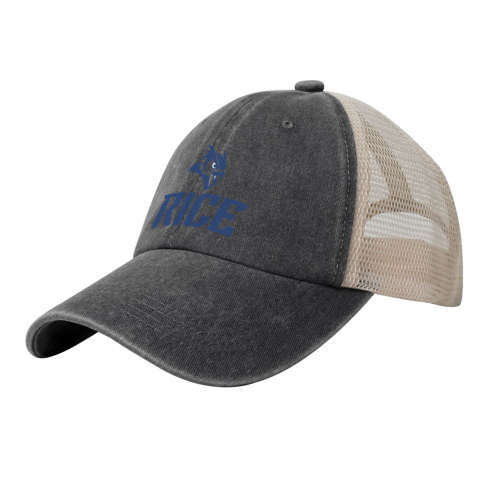 Rice University Hat Adjustable Athletic Vintage Washed Distressed Mesh ...