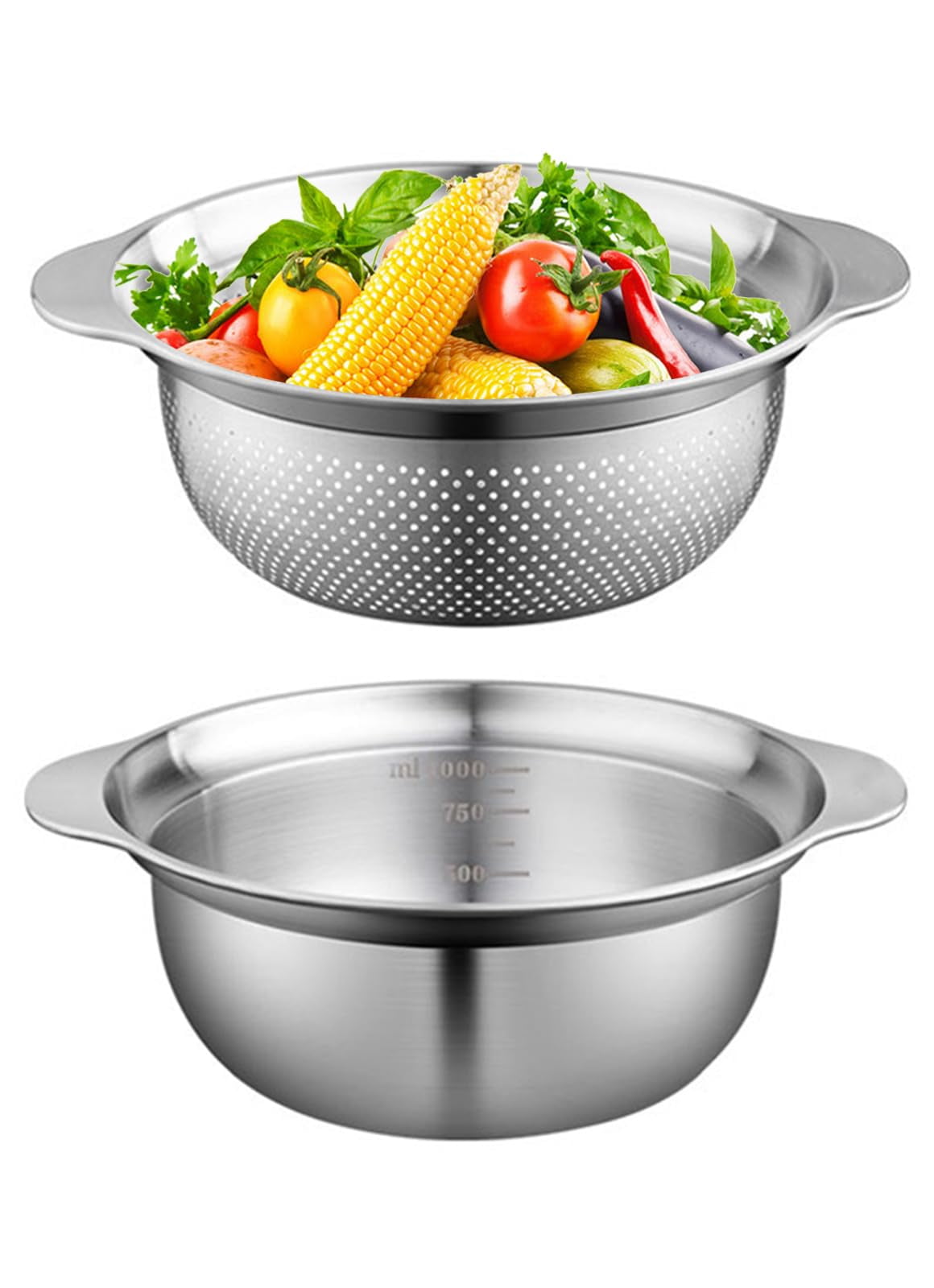 Rice Washer Strainer Bowl - 4-in-1 Washing Bowl for Quinoa, Stainless ...