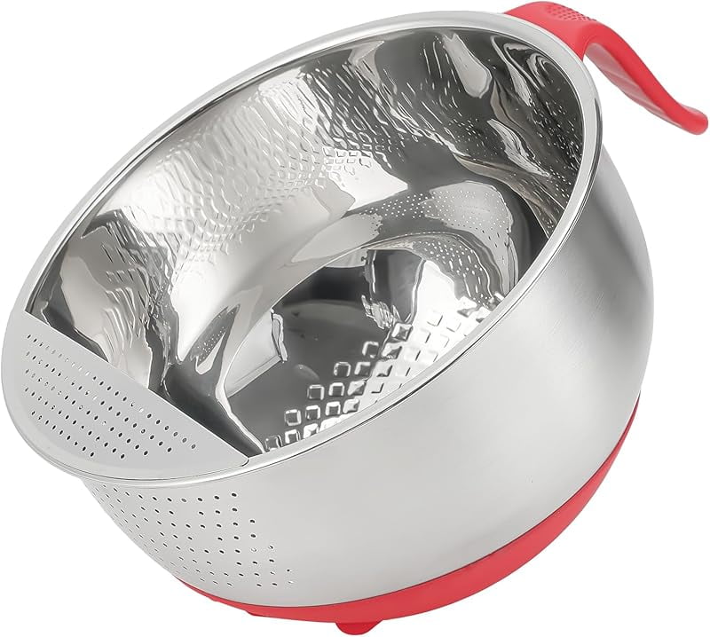 Rice Washer Strainer Bowl Quinoa Washing Bowl whit Handle Stainless ...