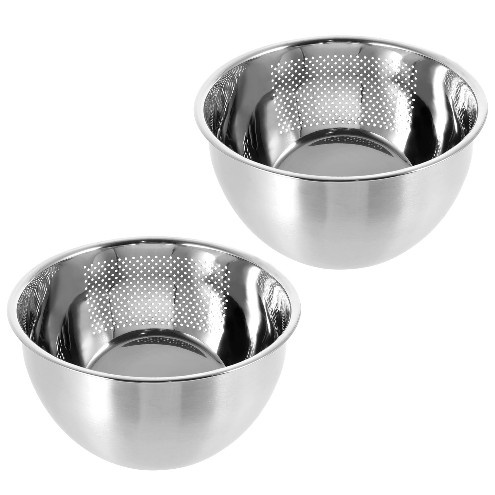 Rice Washer Strainer Bowl with Side Drainers Stainless Steel Rice ...