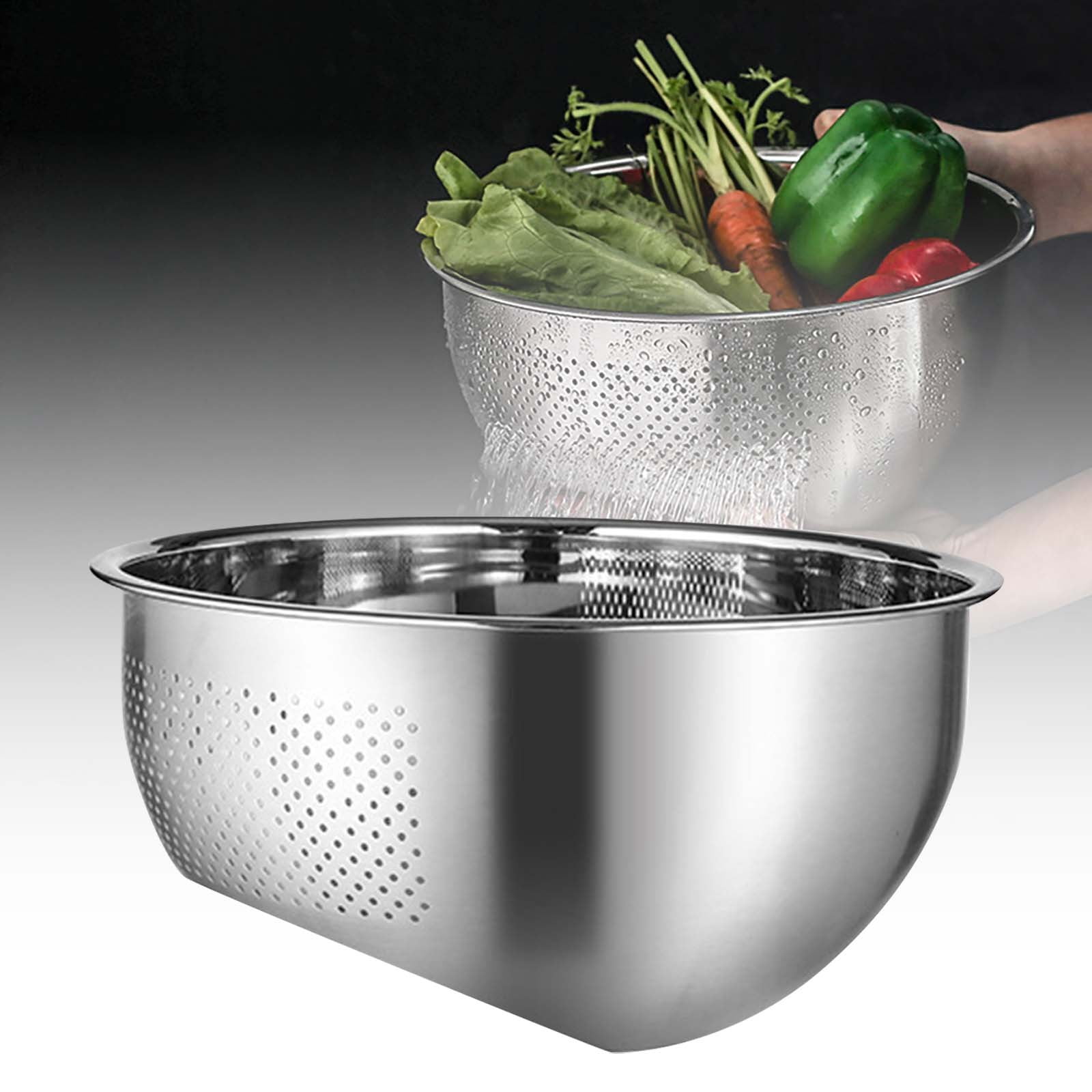 Rice Washer Strainer Bowl, Stainless Steel Quinoa Washing Bowl With ...