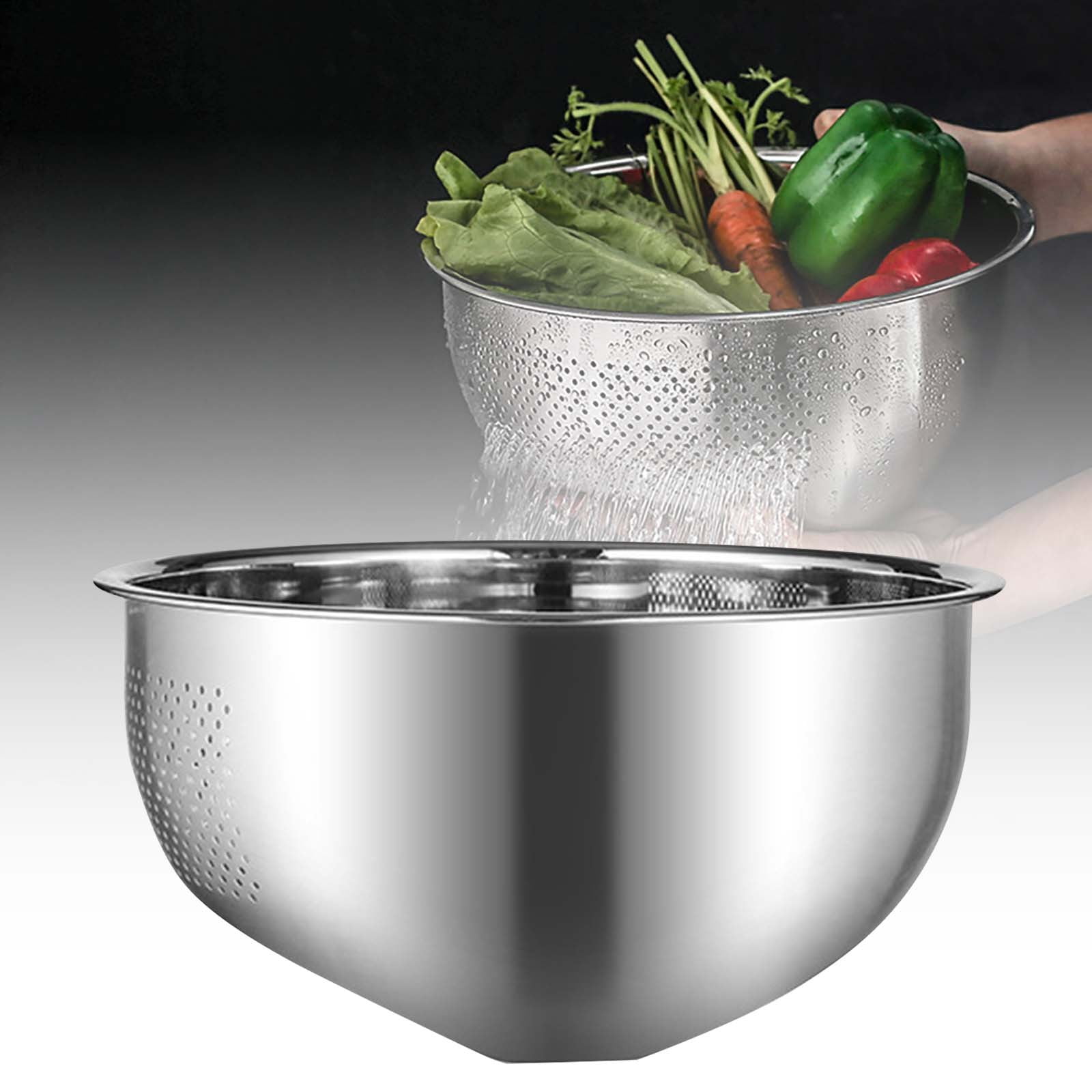 Rice Washer Strainer Bowl, Stainless Steel Quinoa Washing Bowl With ...