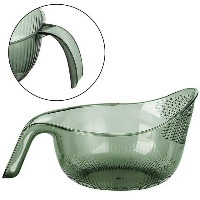 Rice Washer with Handle PET Ergonomic Grip Rice Washing Sieve Rice ...