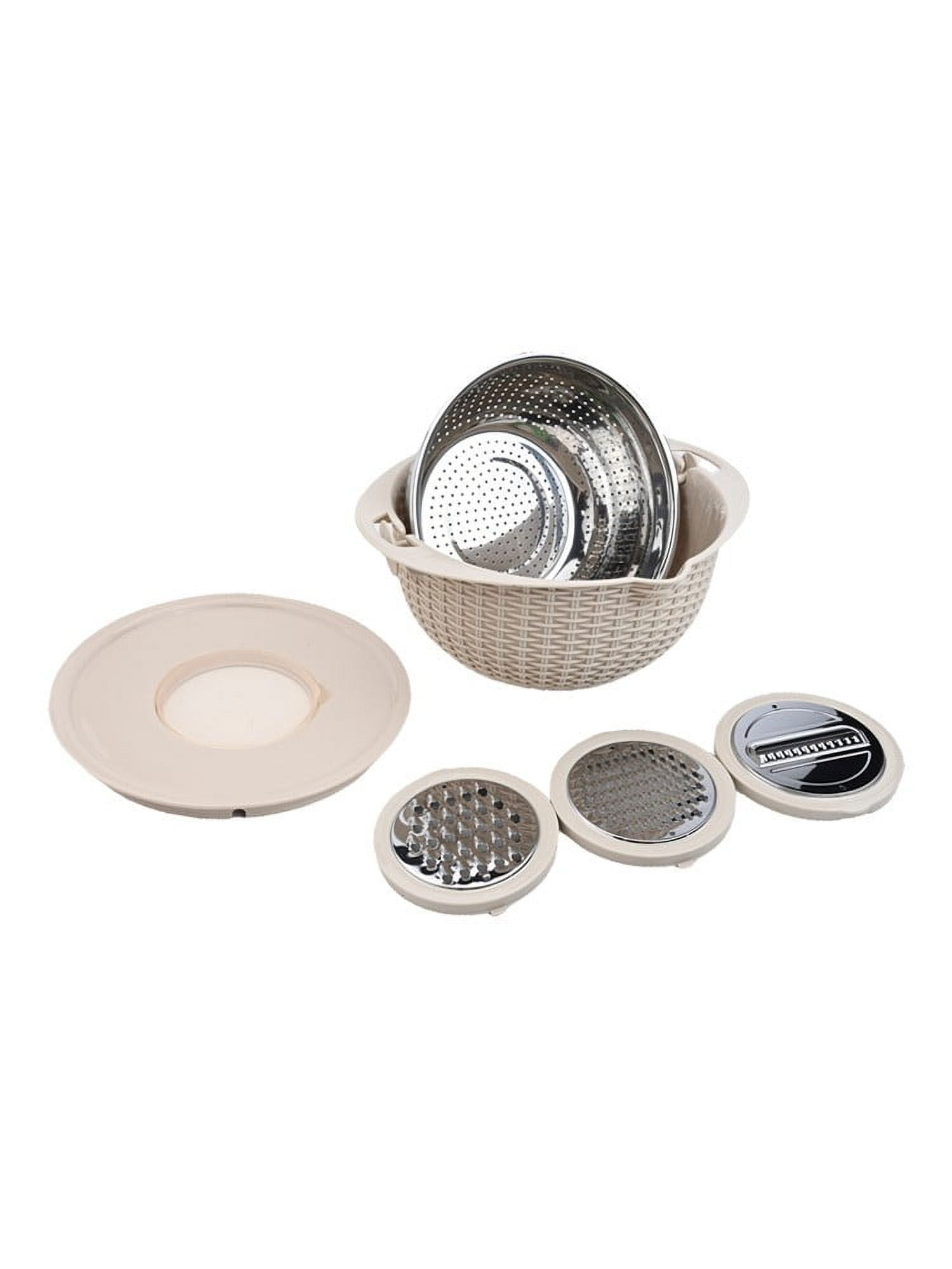 Rice Washing Bowl Stainless Steel Drainage Basket Rice Washing Basin ...