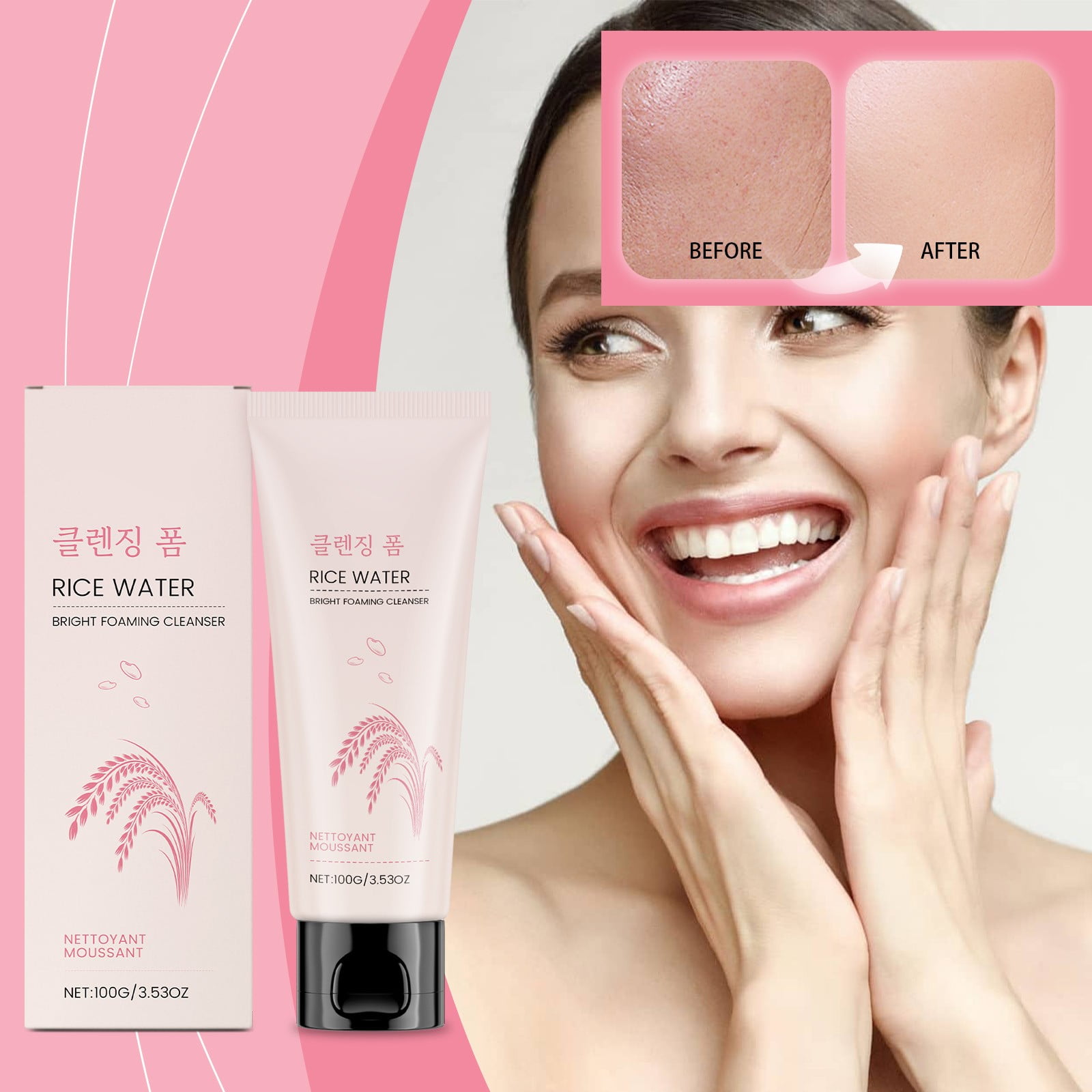 Rice Water Brightening Cleanser 100G 100G Rice Water Brightening Foam ...