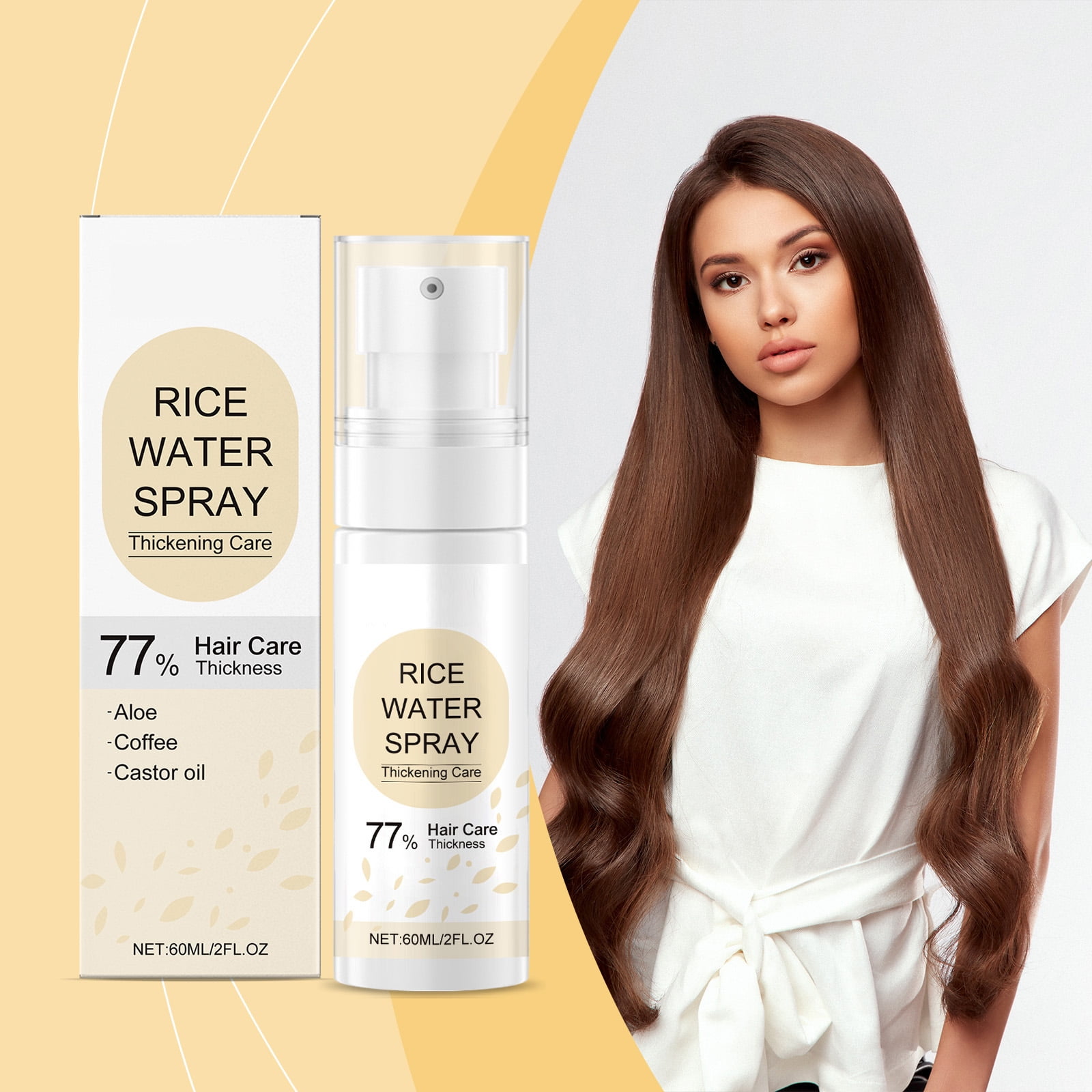 Rice Water Hair Care Serum: Veganic Natural Hair Oil Infused With ...