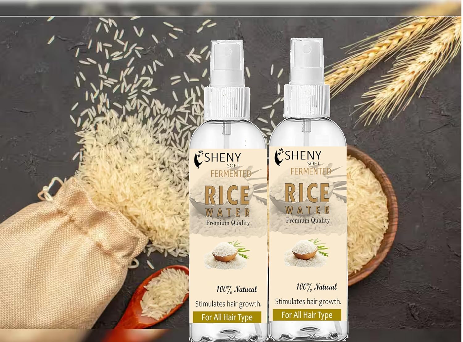 Rice Water Hair Growth Spray 200ML NonOily Rice Water Mist For Smooth ...