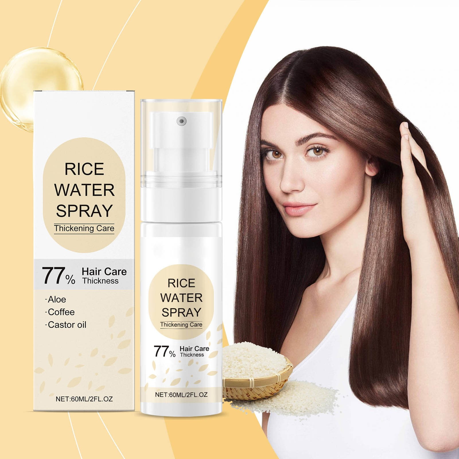 Rice Water Hair Serum Spray for Hair Growth and Nourishment | Enriched ...