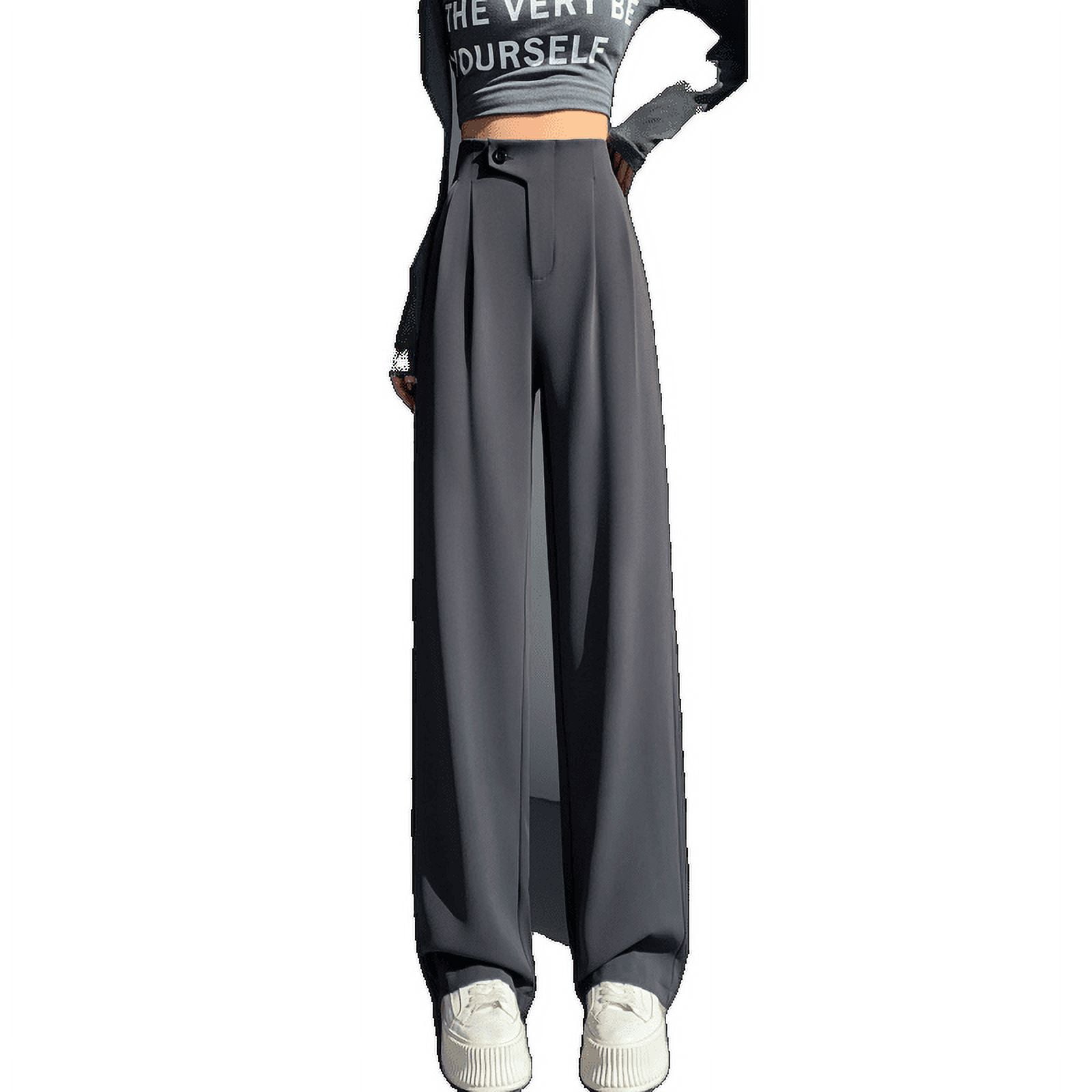 Rice White Wide -Leg Pants Female Spring And Summer Narrow Version Of ...