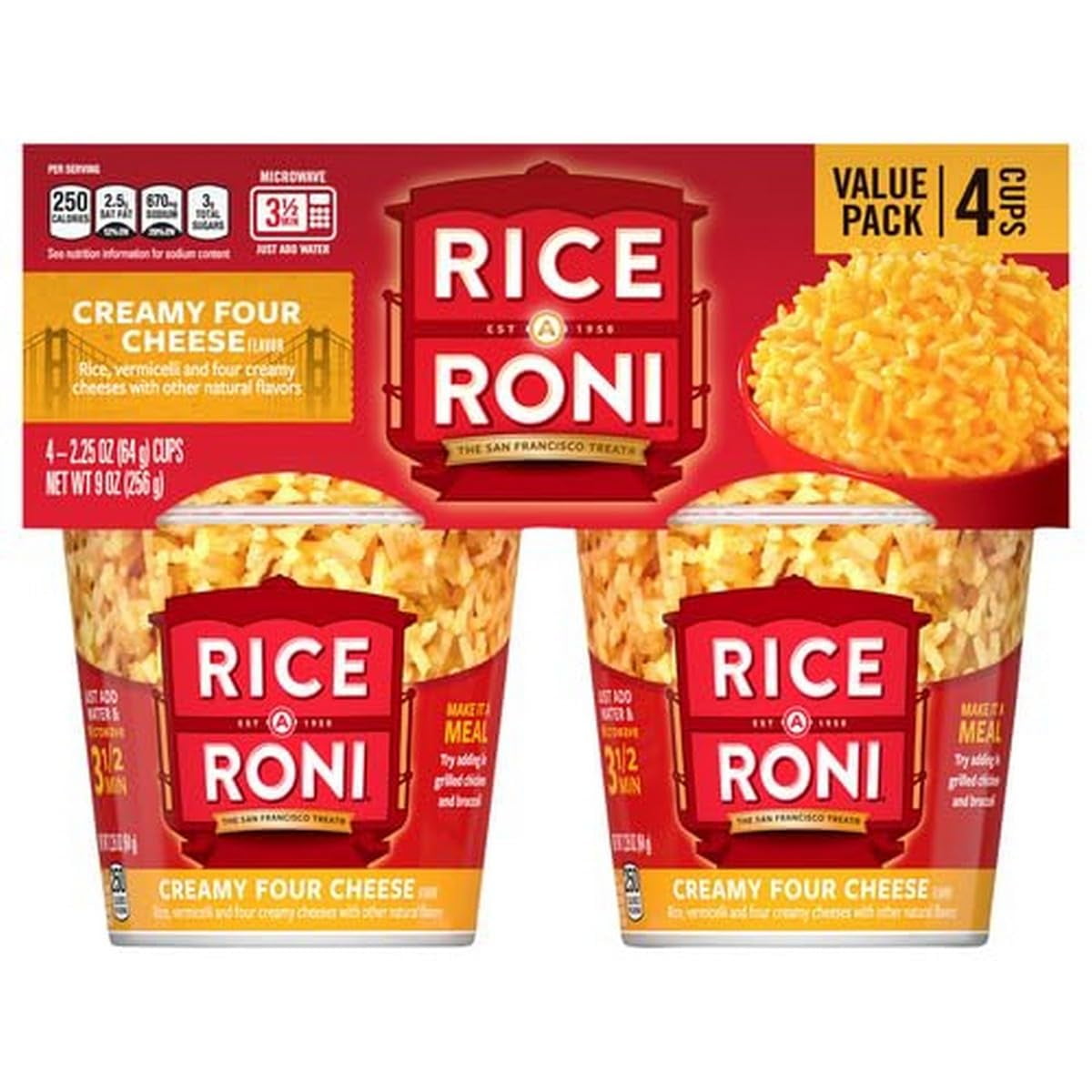 Rice-a-Roni 4pk Cups - Four Cheese - Walmart.com