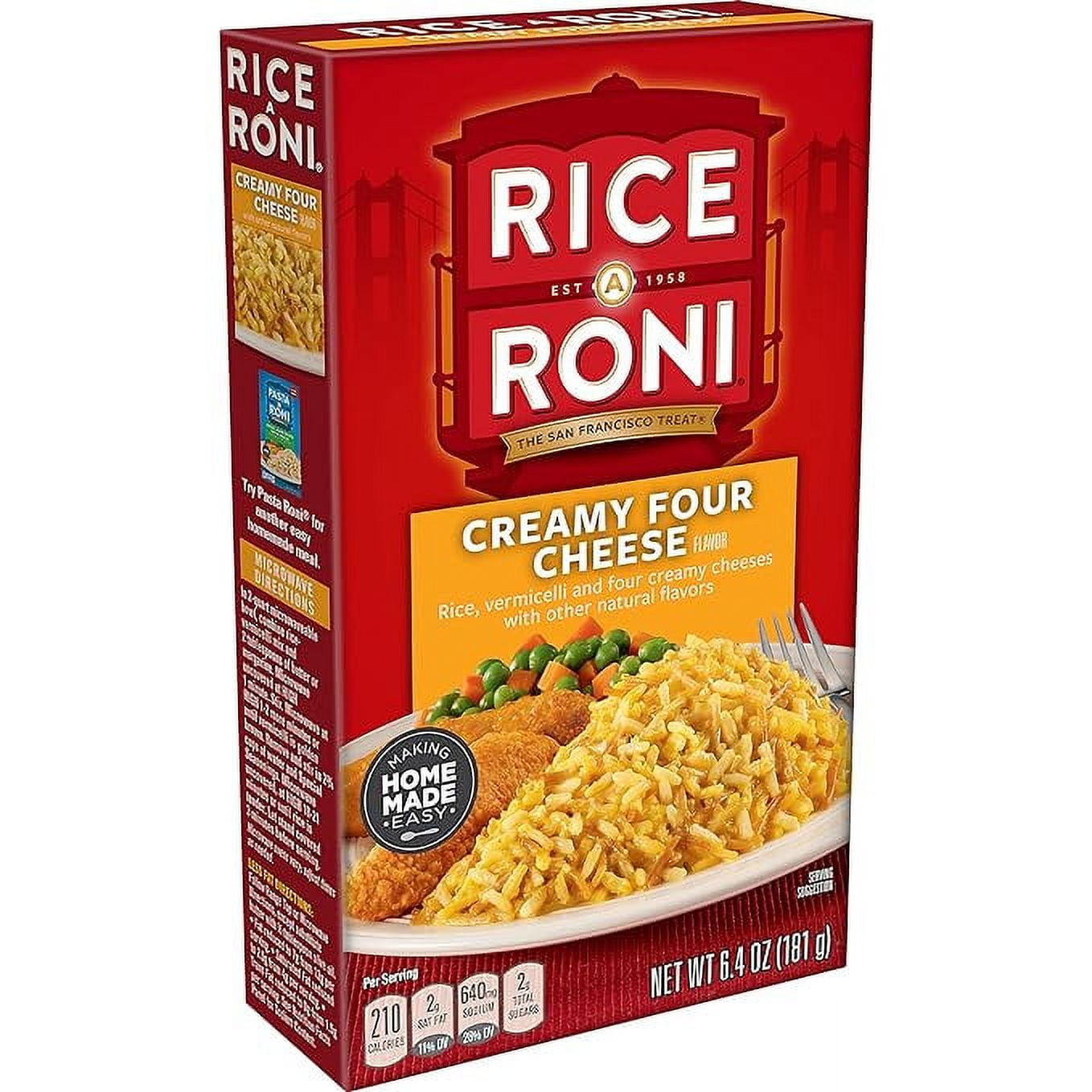 Rice a Roni Rice Mix, Creamy Four Cheese, 6.4 Oz - Walmart.com