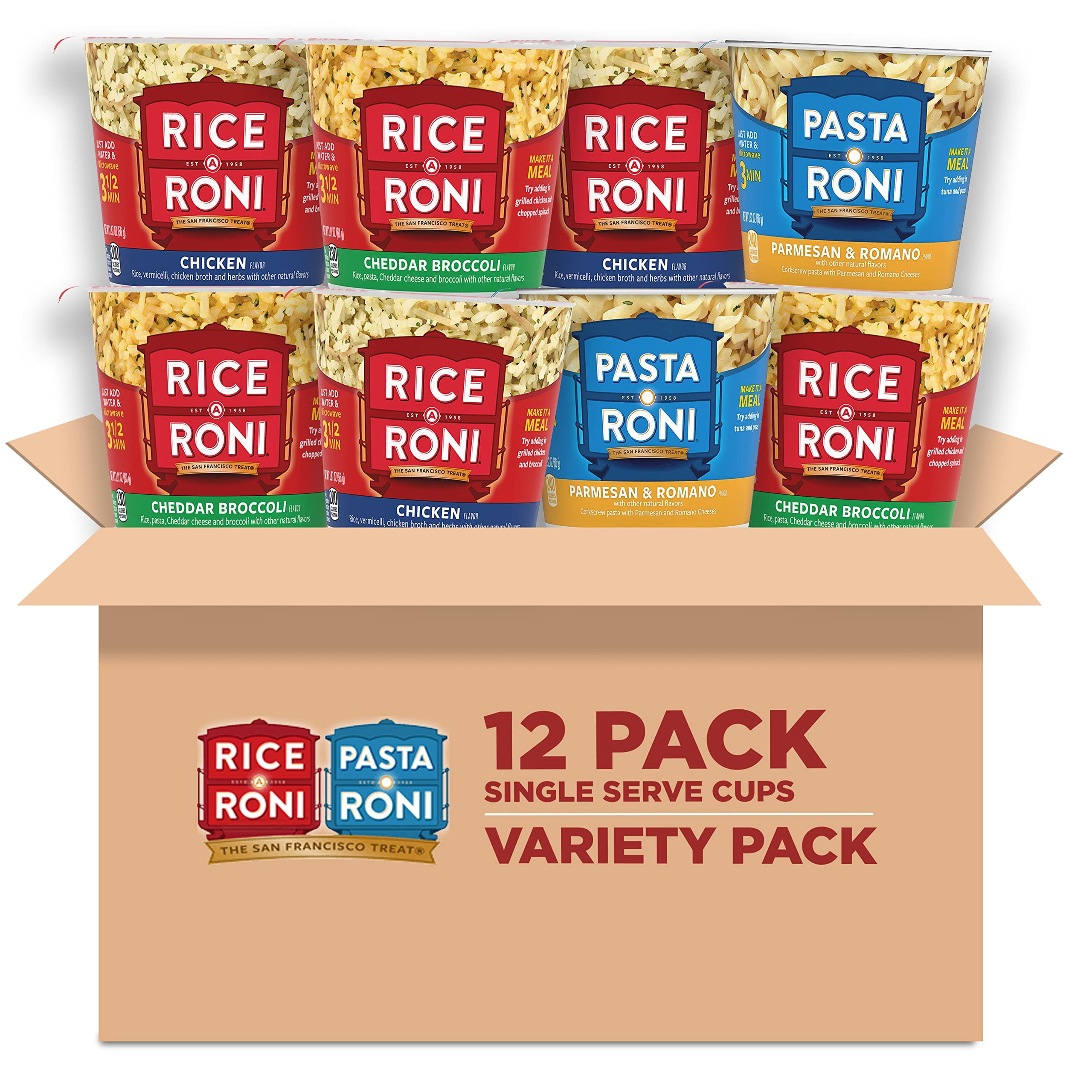 Rice a RoniITSC Cups Individual Cup, 3-Flavor Variety Pack, 2.25 Oz ...