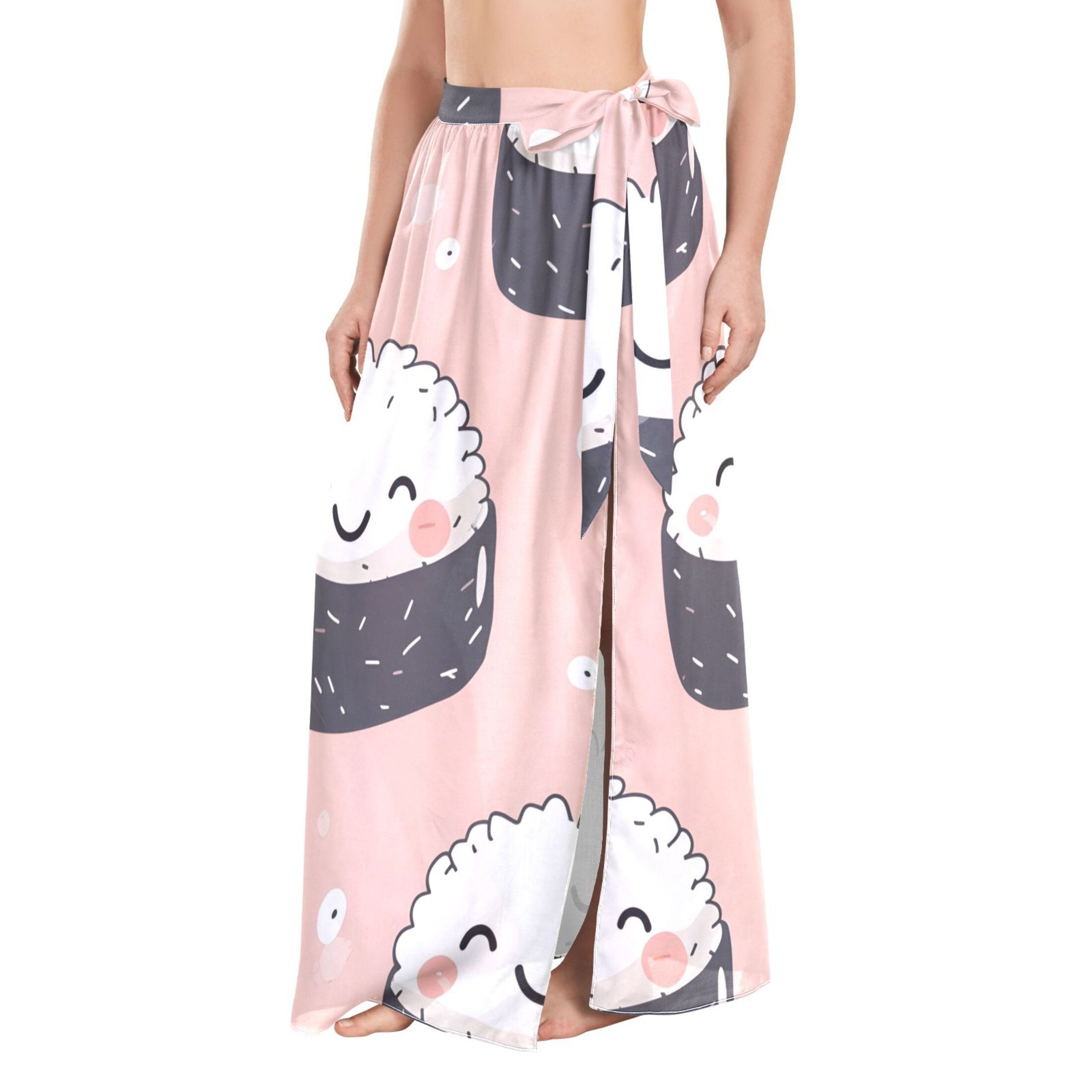 Rice and Vegetable Roll Cartoon Cute Women's Swimwear Cover Ups Strappy ...