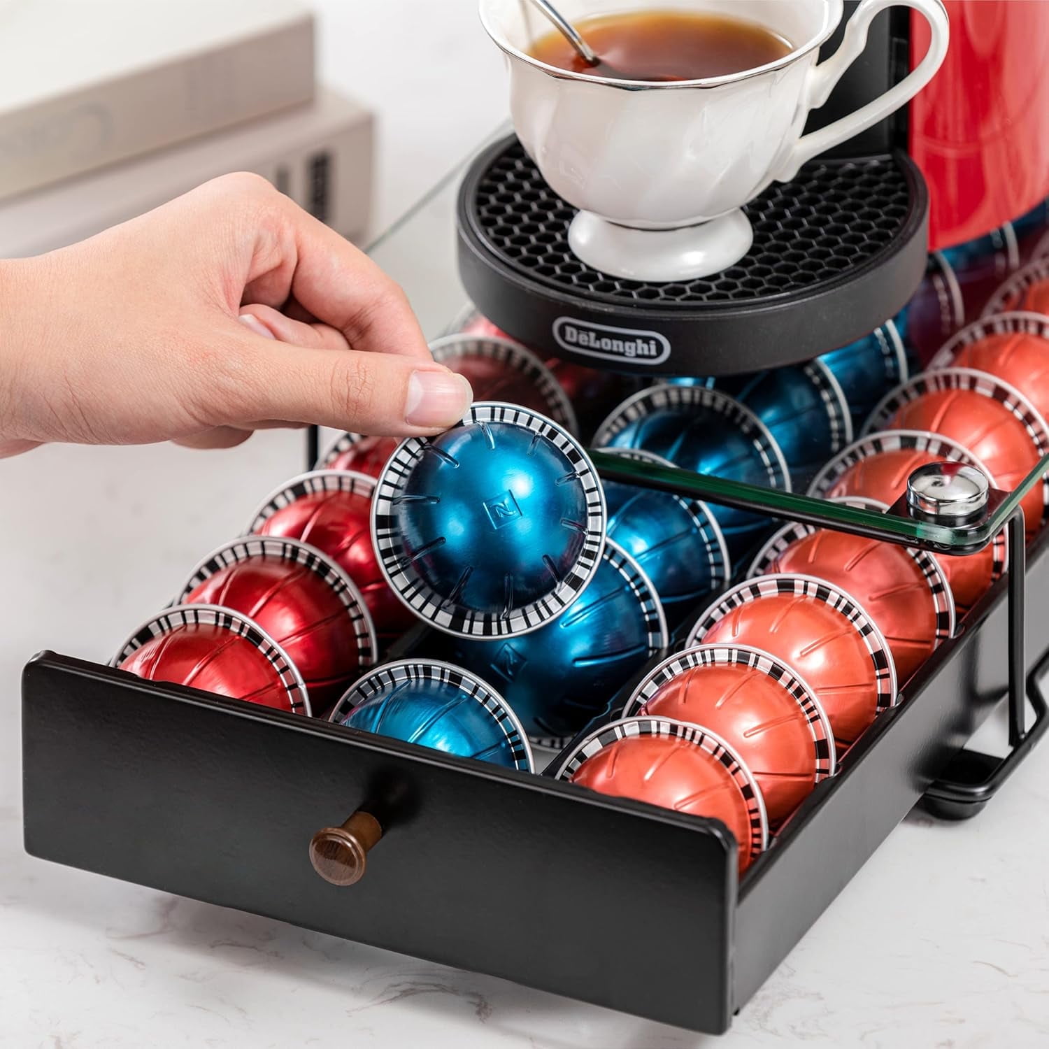 Rice rat Vertuo Capsule Holder - Drawer for Nespresso With Glass ...