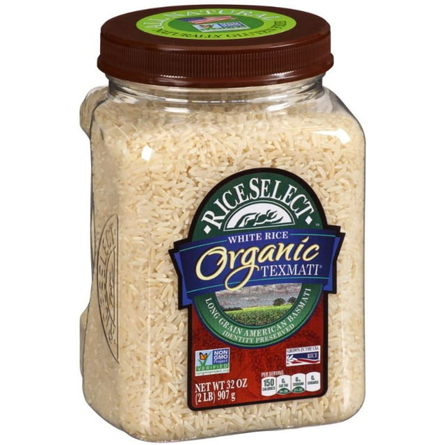 RiceSelect Organic Texmati White Rice, American-Style Basmati Rice, 2 ...