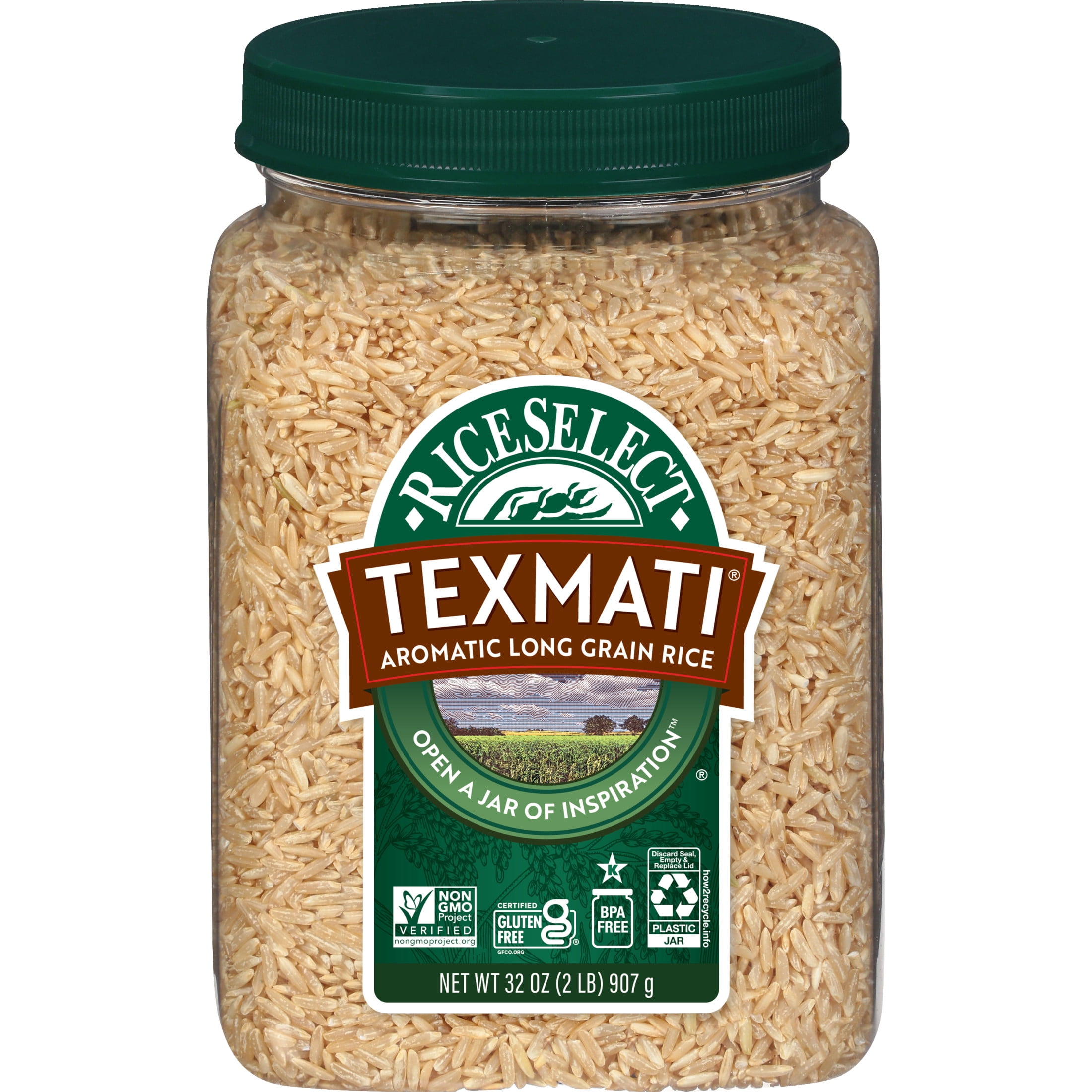 RiceSelect Whole Texmati Brown Rice, Long-Grain Basmati Hybrid, 2 lb ...