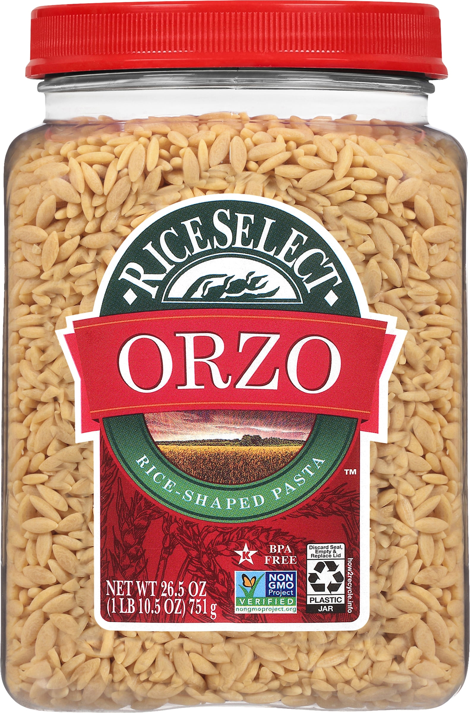 RiceSelect Original Orzo- Enriched Durum Semolina Wheat Pasta, GMO-Free ...
