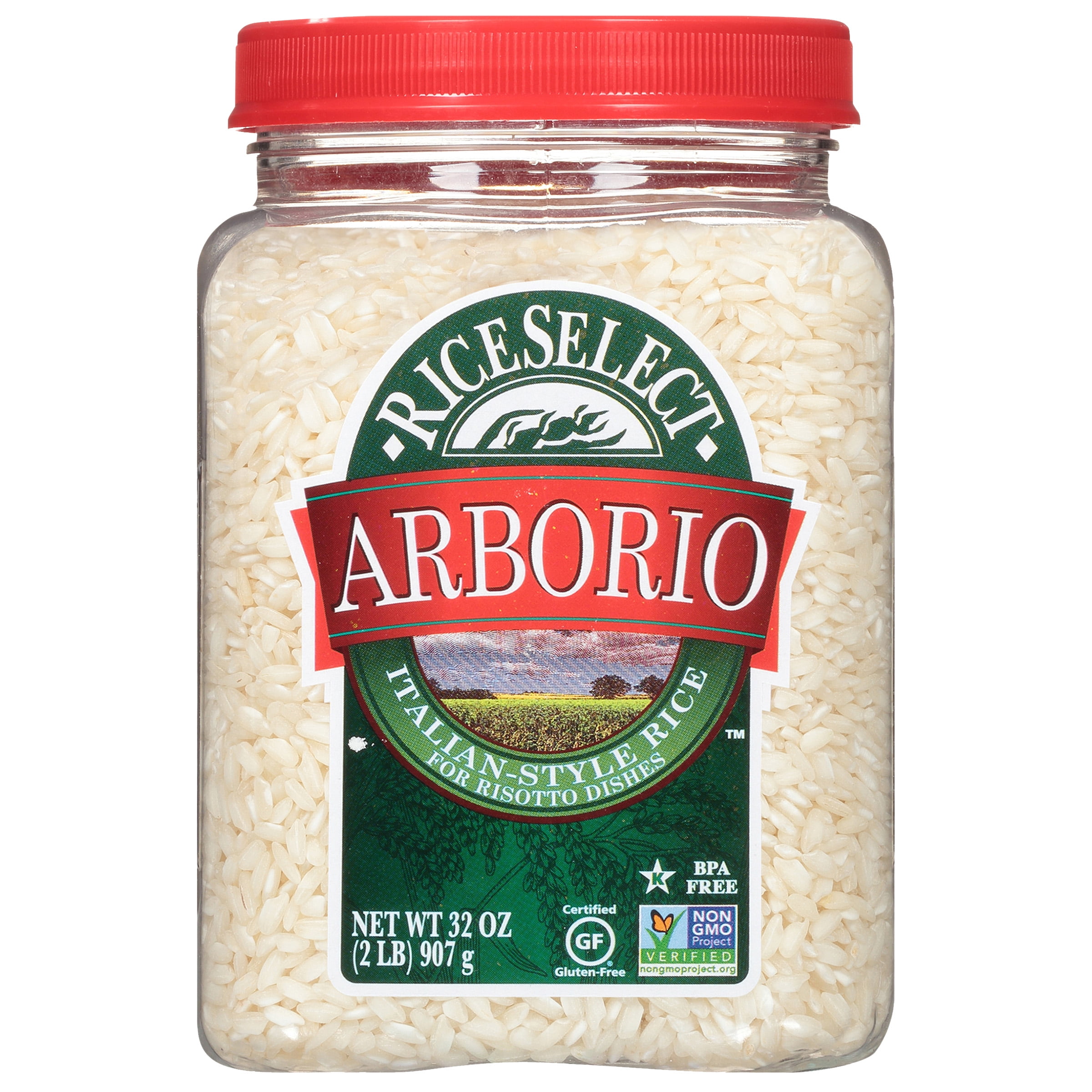 RiceSelect Arborio Rice, Italian Style Rice for Risotto, 32 oz Jar ...