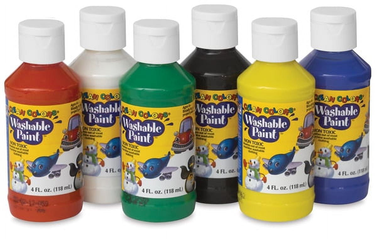 Rich Art Clean Color Washable Tempera Paint Set - Primary Colors, Set ...