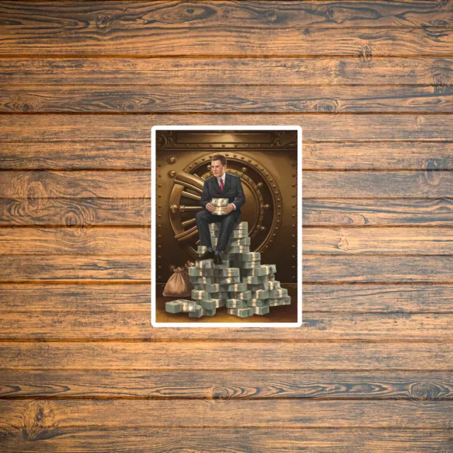 Rich Businessman Sits On Throne Of Cash Stacks In Bank Vault ...