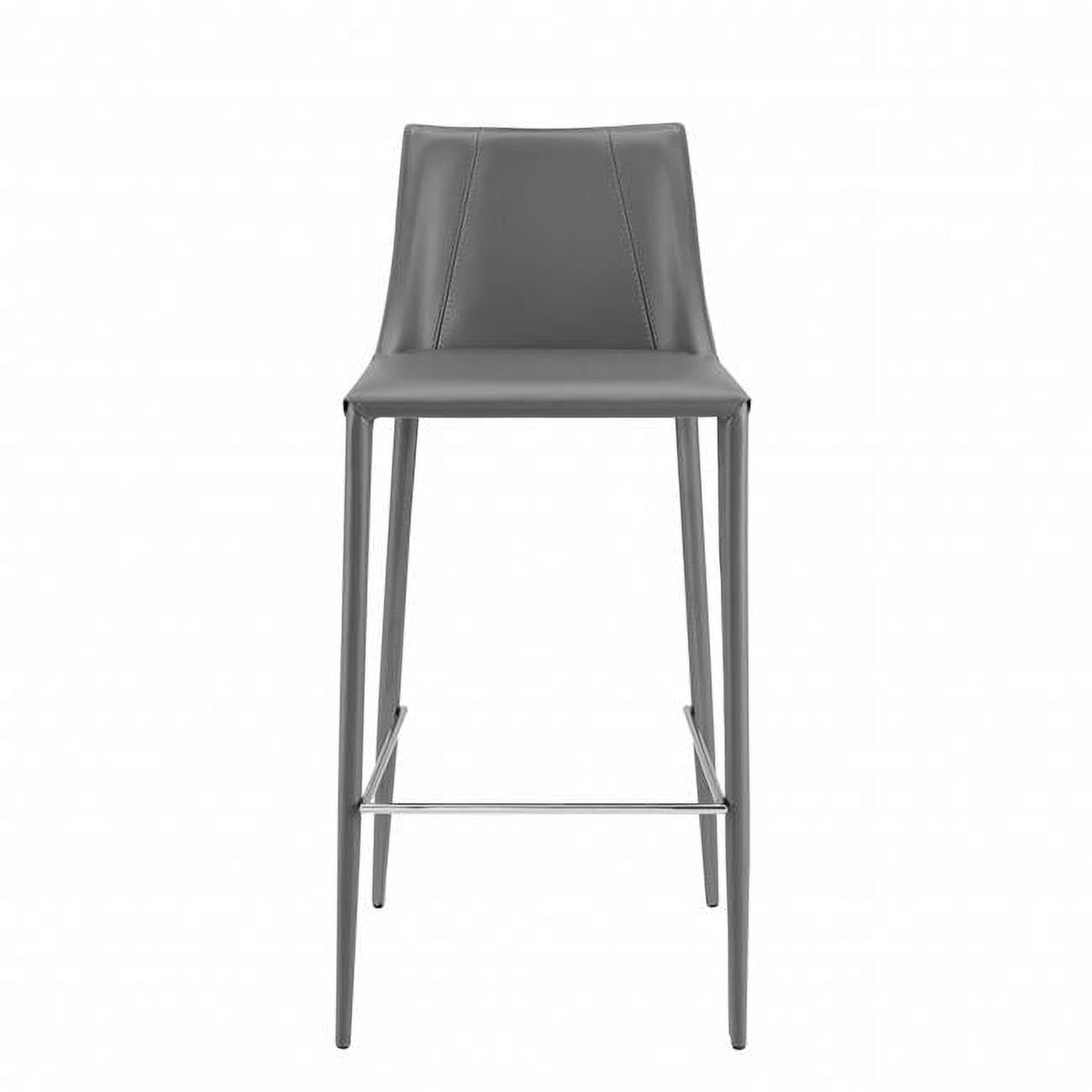 Rich Faux Leather Bar Stool, Gray - Walmart.com