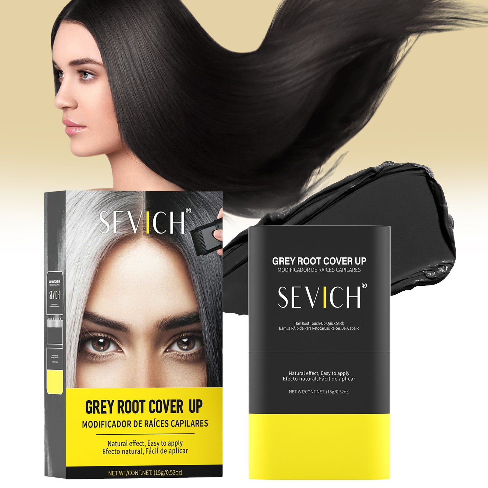 Rich Hair Root Coverage Stick - Instant Hair Root Repair, Double-Sided ...