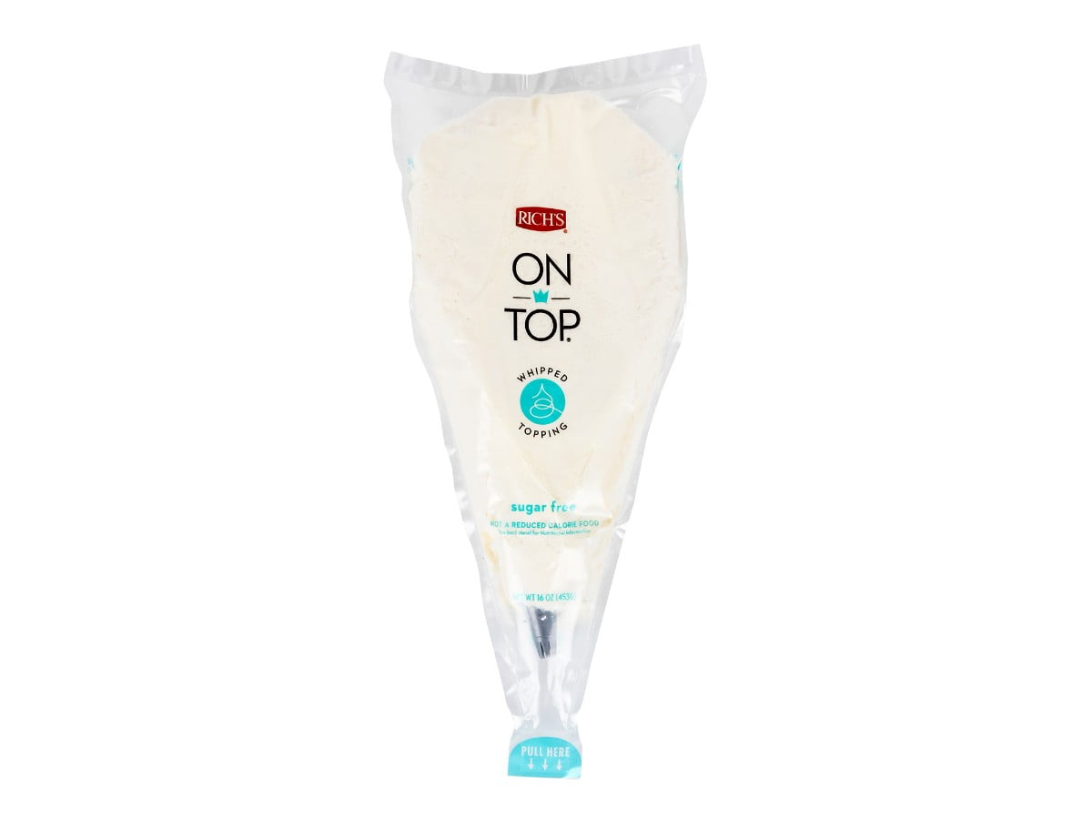 Rich On Top Sugar Free Non-Dairy Dessert Topping Cream, 16oz - Pack of ...