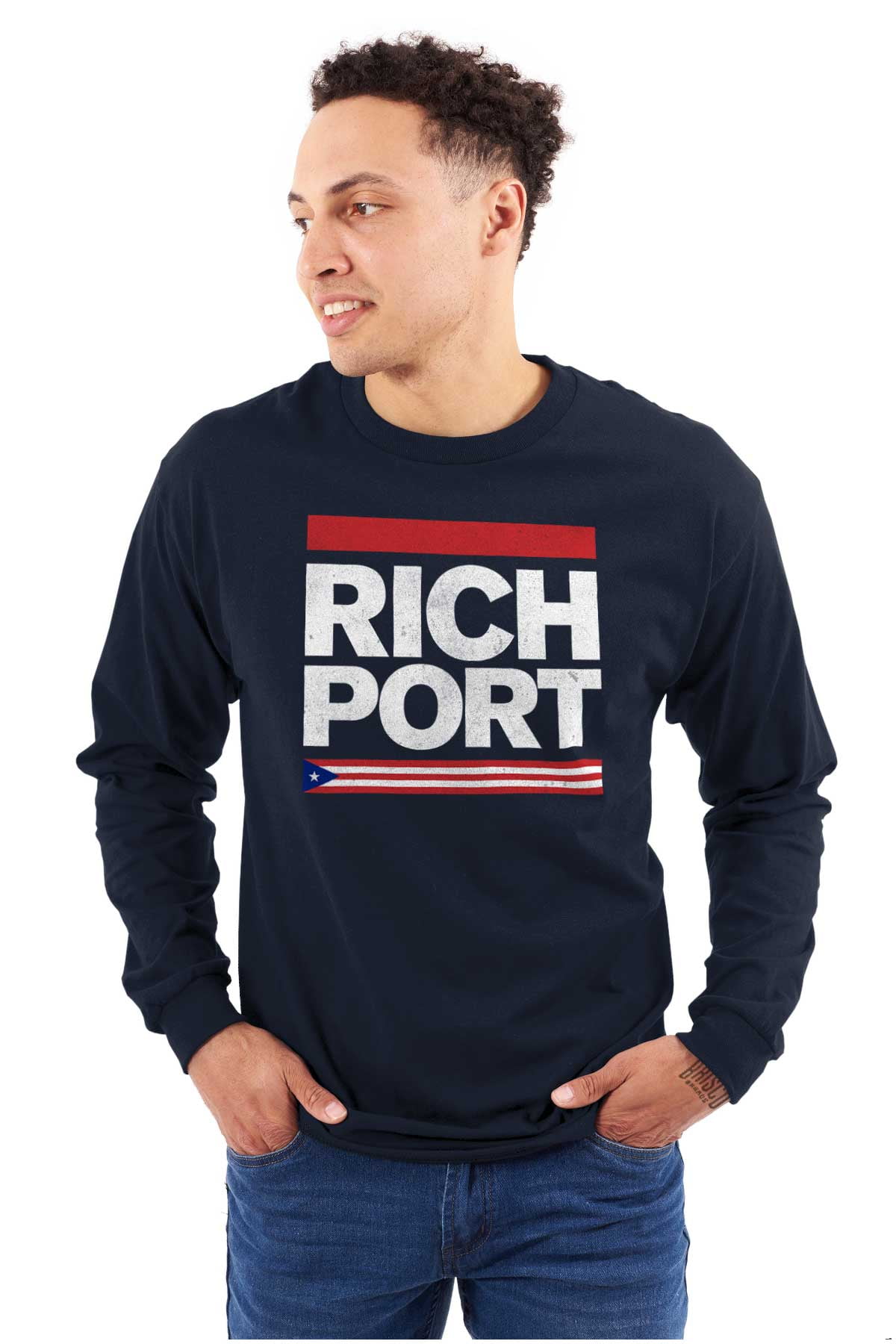 Rich Port Puerto Rican Flag Pr Pride Long Sleeve Tshirt Men Women