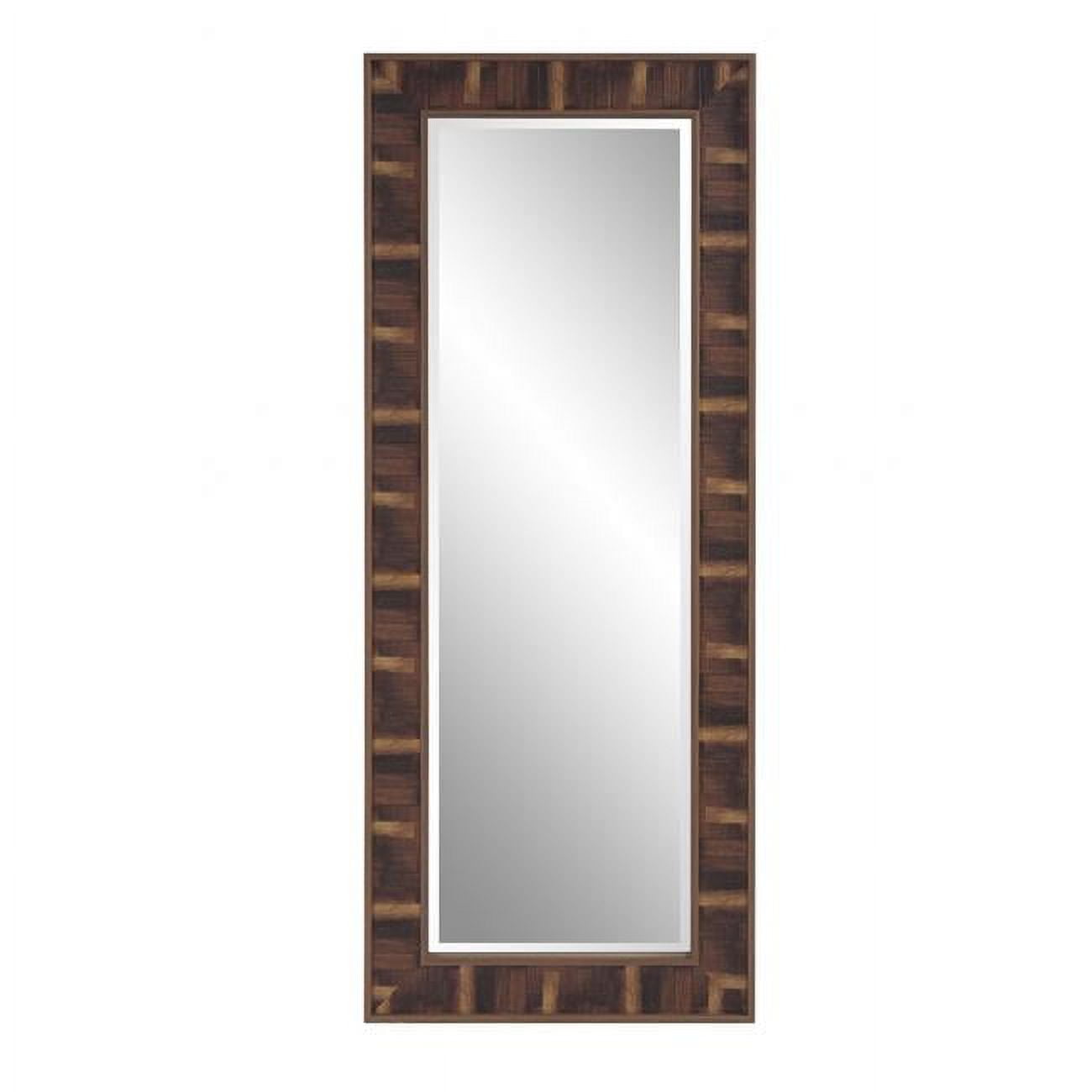 Rich Rustic Brown Faux Wood Full Body Wall Mirror - Walmart.com